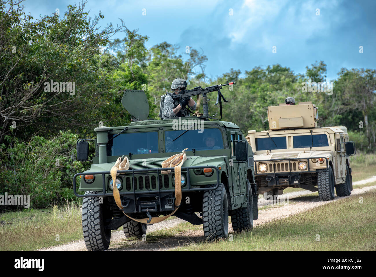 Security Force members conduct mounted patrols during tier 1 and 2 ...