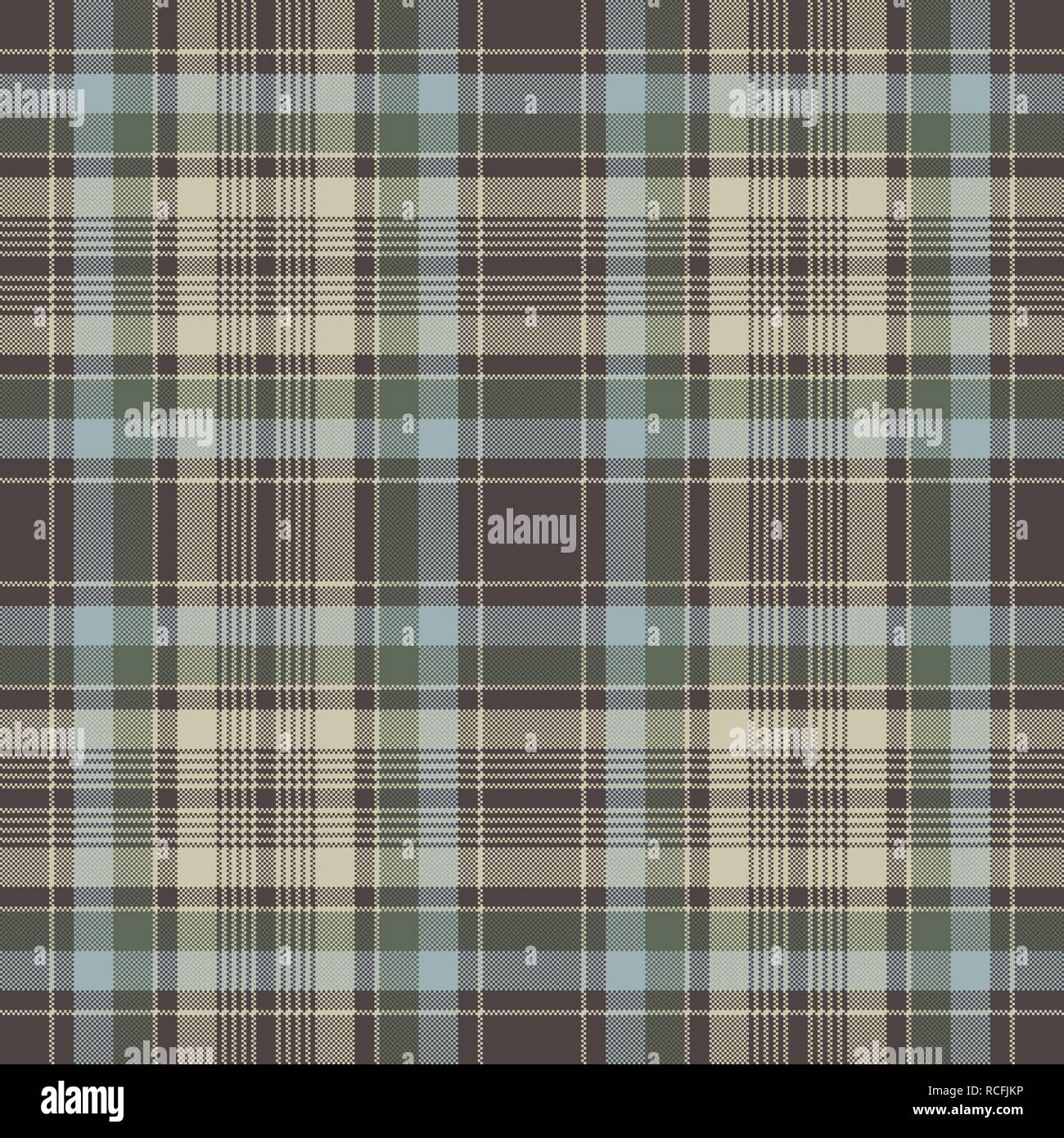 Classic check plaid seamless pixel pattern. Vector illustration Stock ...