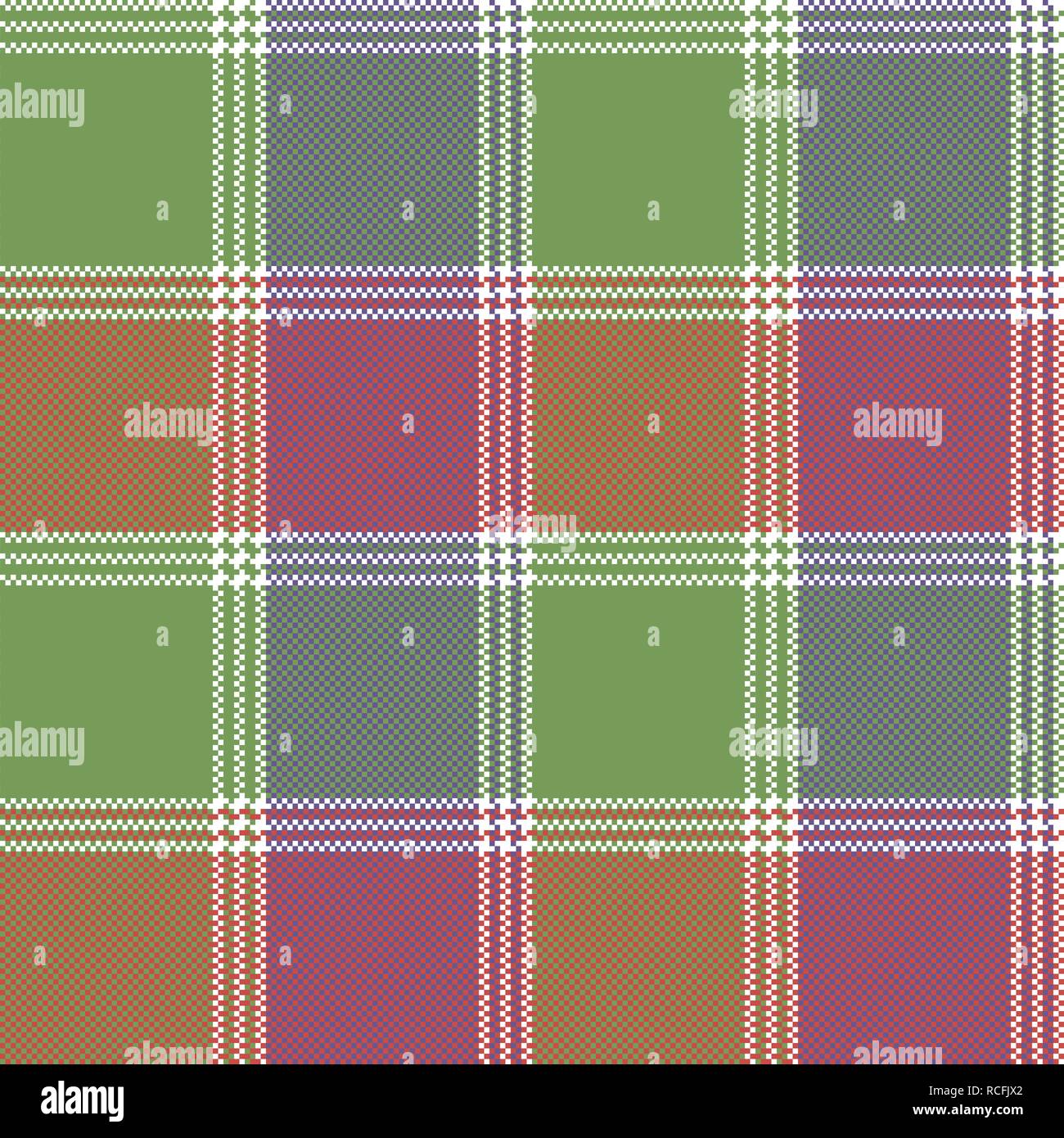 Mosaic pixel check plaid seamless pattern. Vector illustration Stock ...