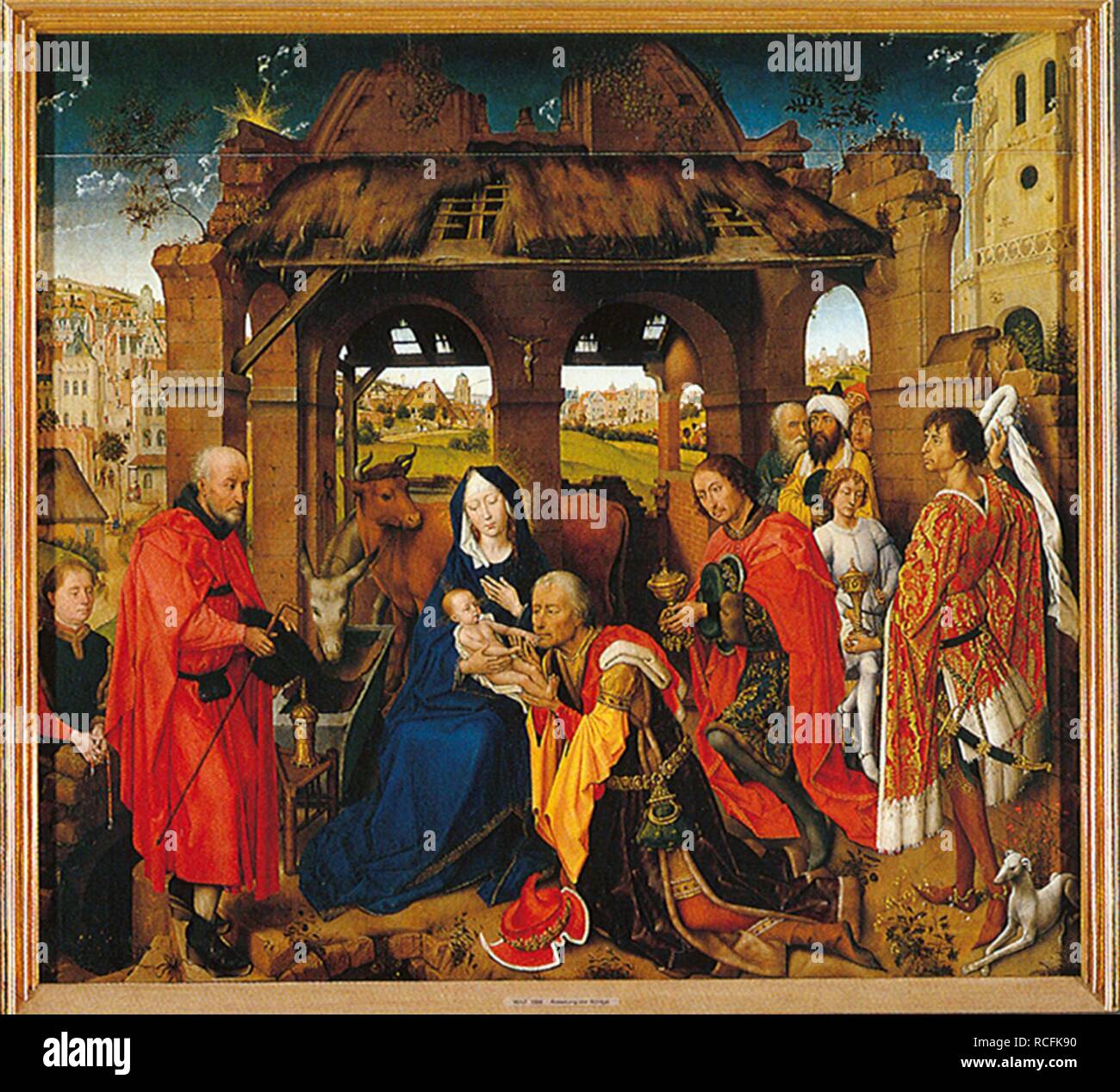 The Adoration of the Magi (central panel of the Colomba Altarpiece). Museum: Alte Pinakothek ...