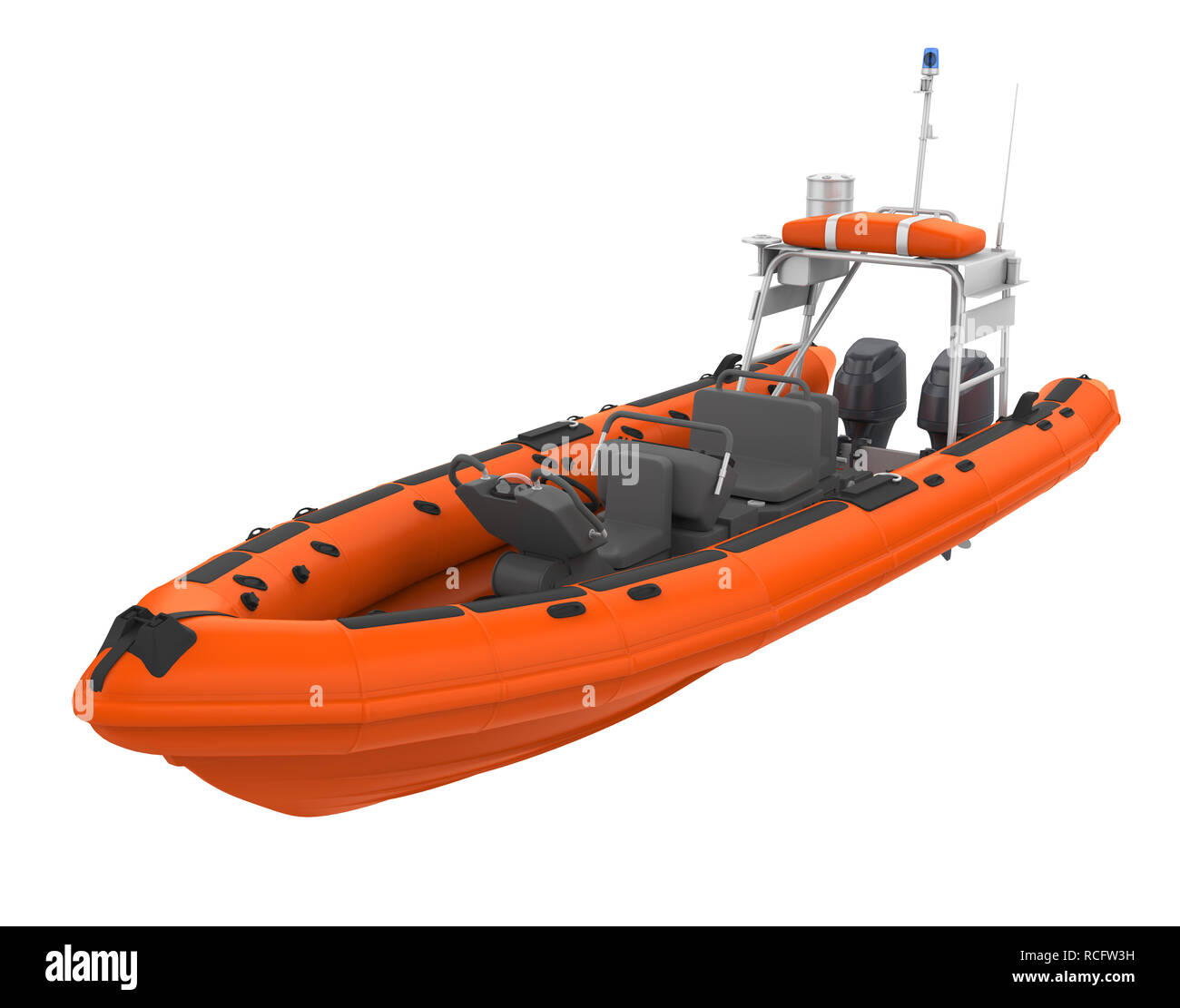Rescue Lifeboat Isolated Stock Photo - Alamy