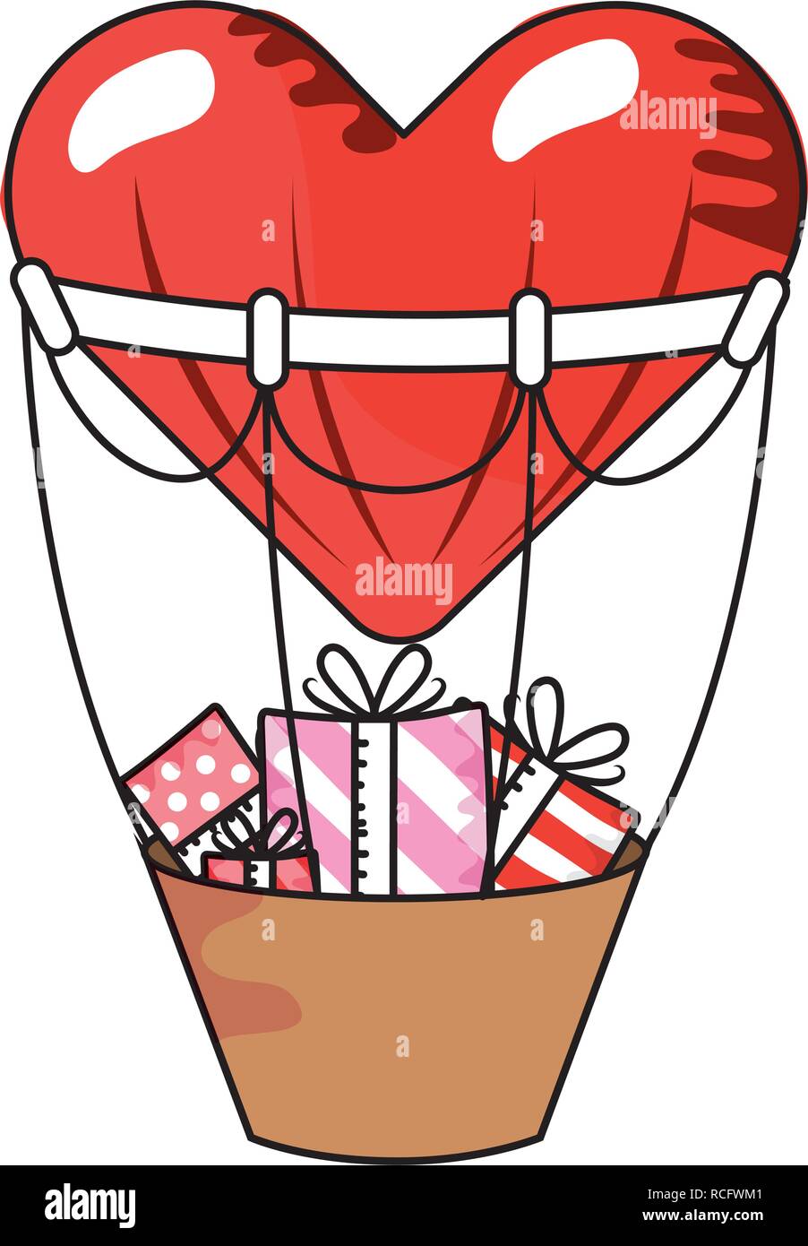 valentines gift box cartoon Stock Vector Image & Art - Alamy