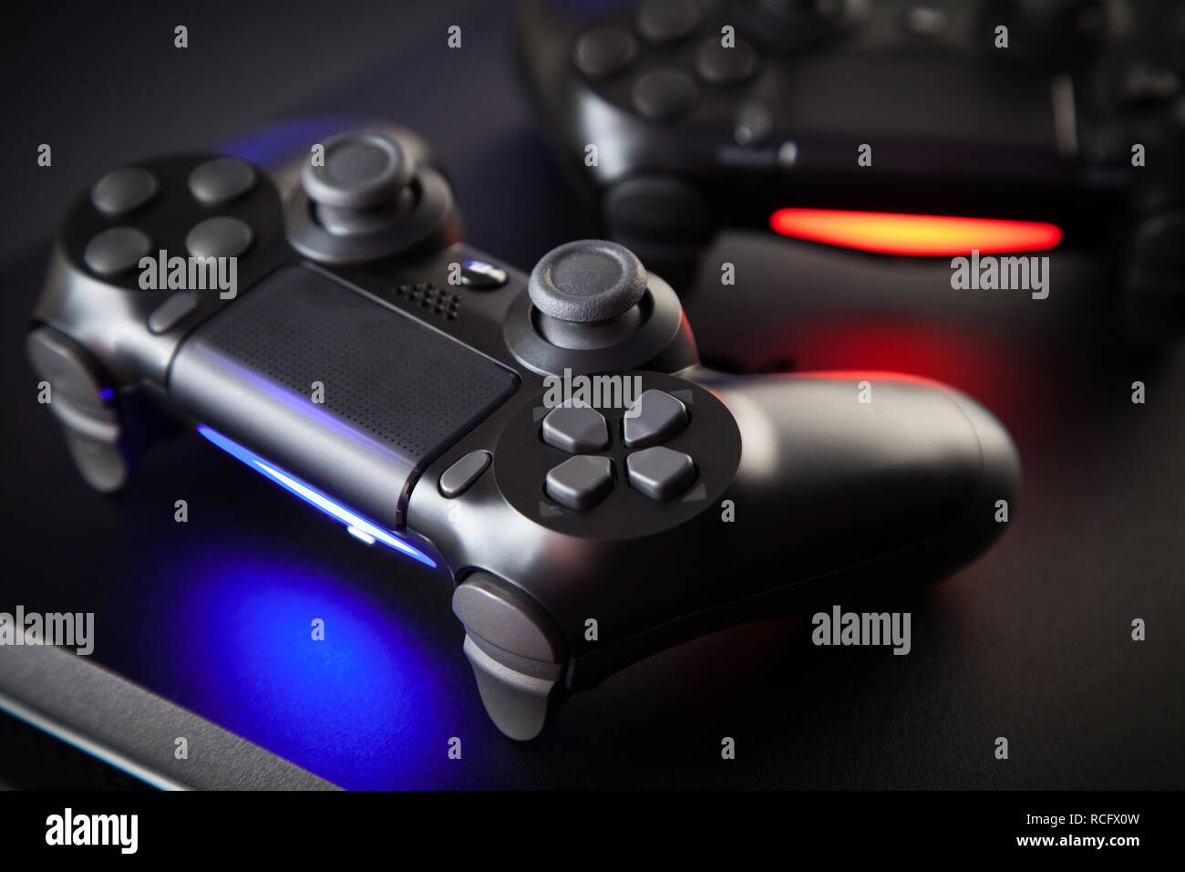 Gaming console with a wireless controller Stock Photo - Alamy