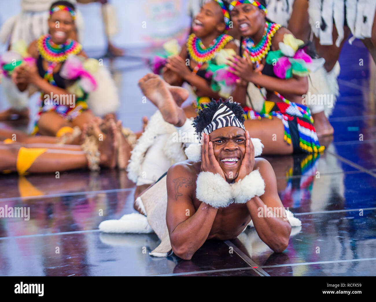 South African dancers from Amazebra Folklore Dance Ensemble perform at ...