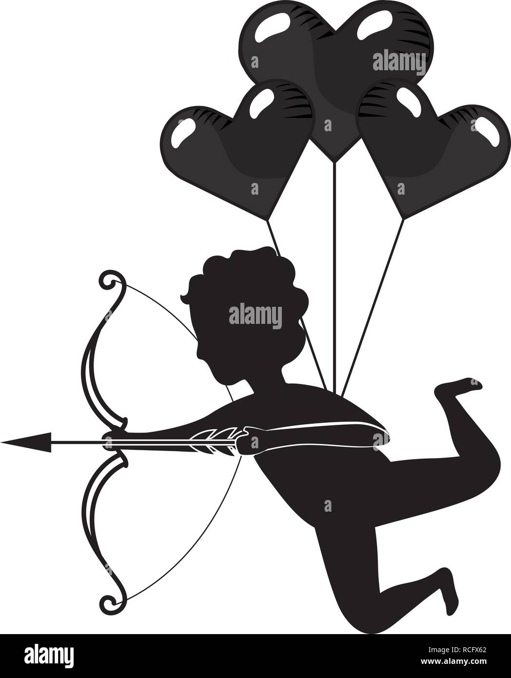 Cupid flying Stock Vector Images - Alamy