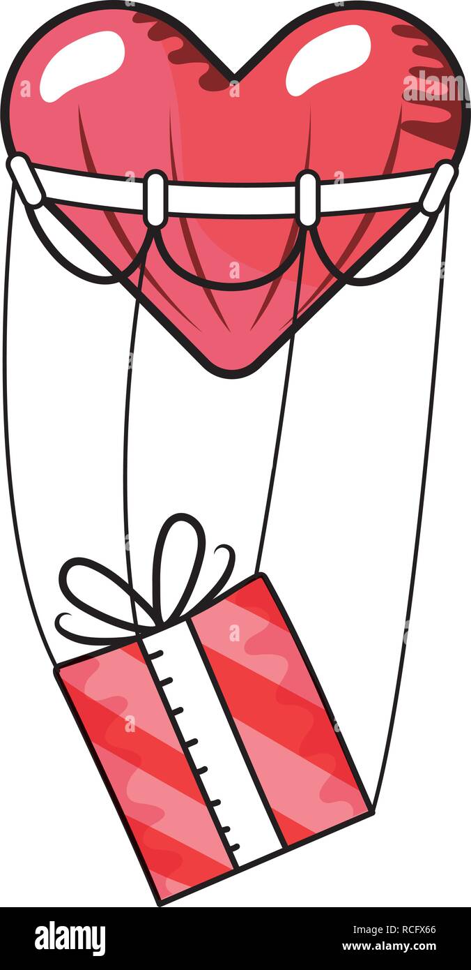 valentines gift box cartoon Stock Vector Image & Art - Alamy