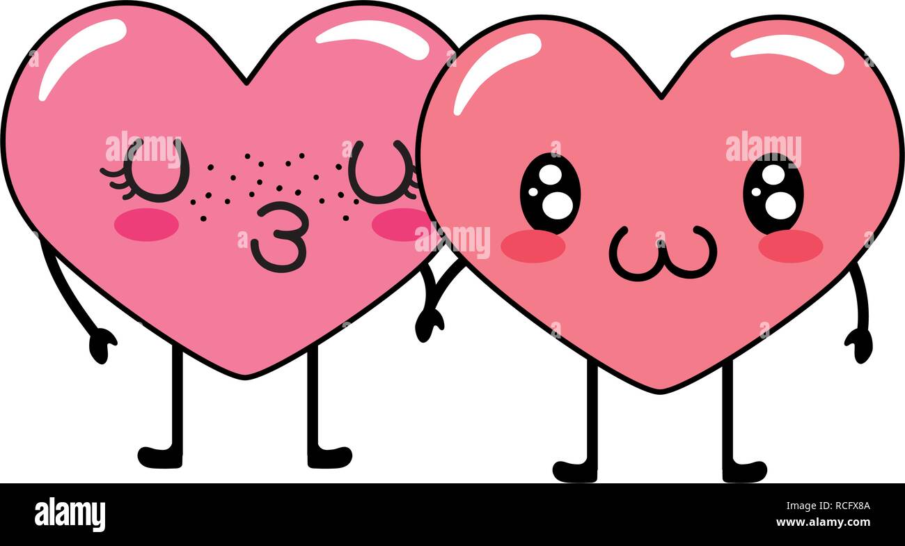 love heart couple cartoon Stock Vector Image & Art - Alamy