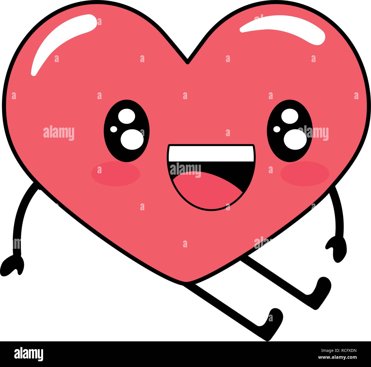 love heart cartoon Stock Vector Image & Art - Alamy