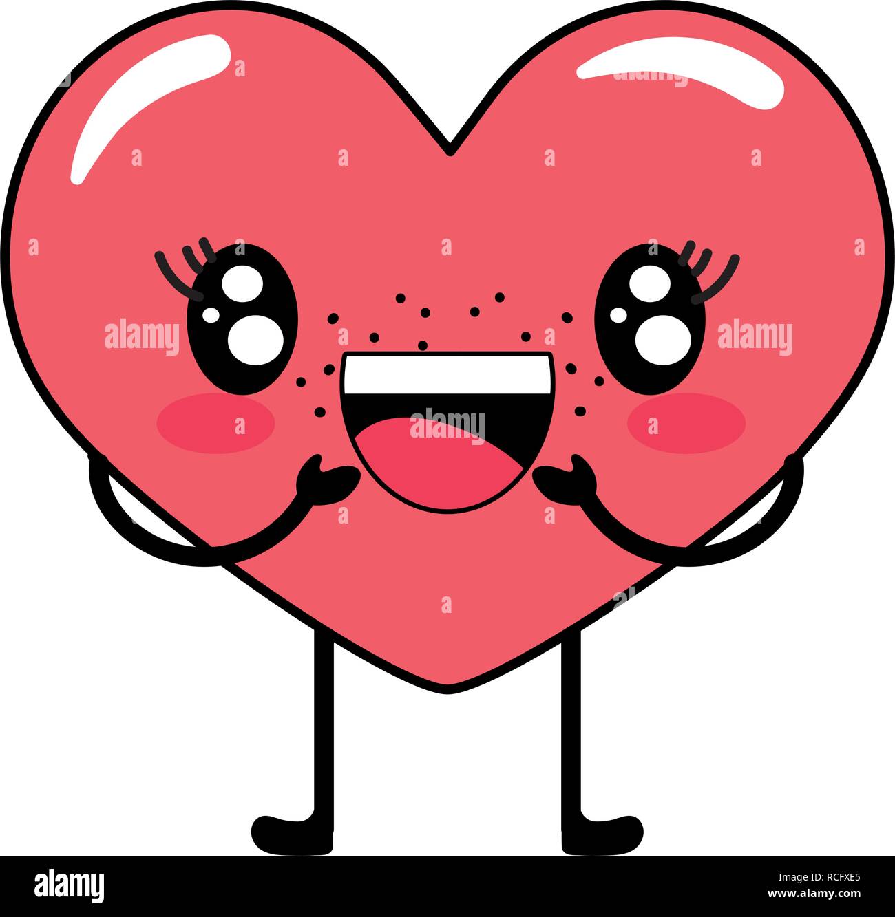 love heart cartoon Stock Vector Image & Art - Alamy