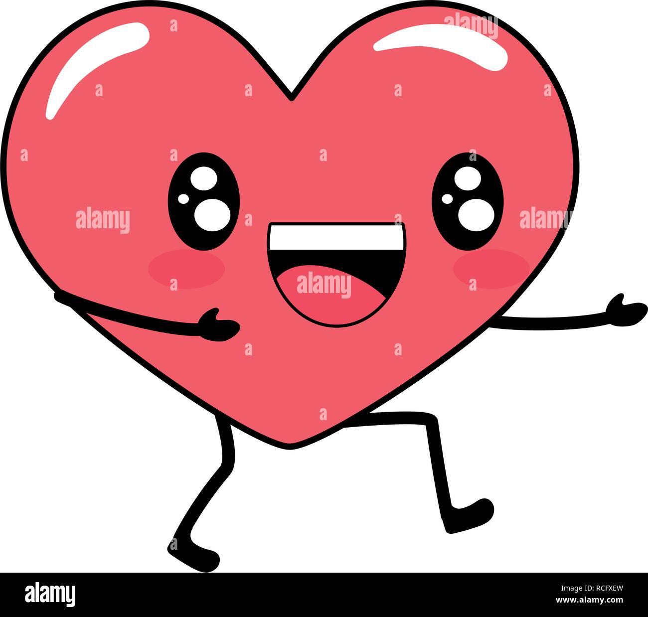 love heart cartoon Stock Vector Image & Art - Alamy