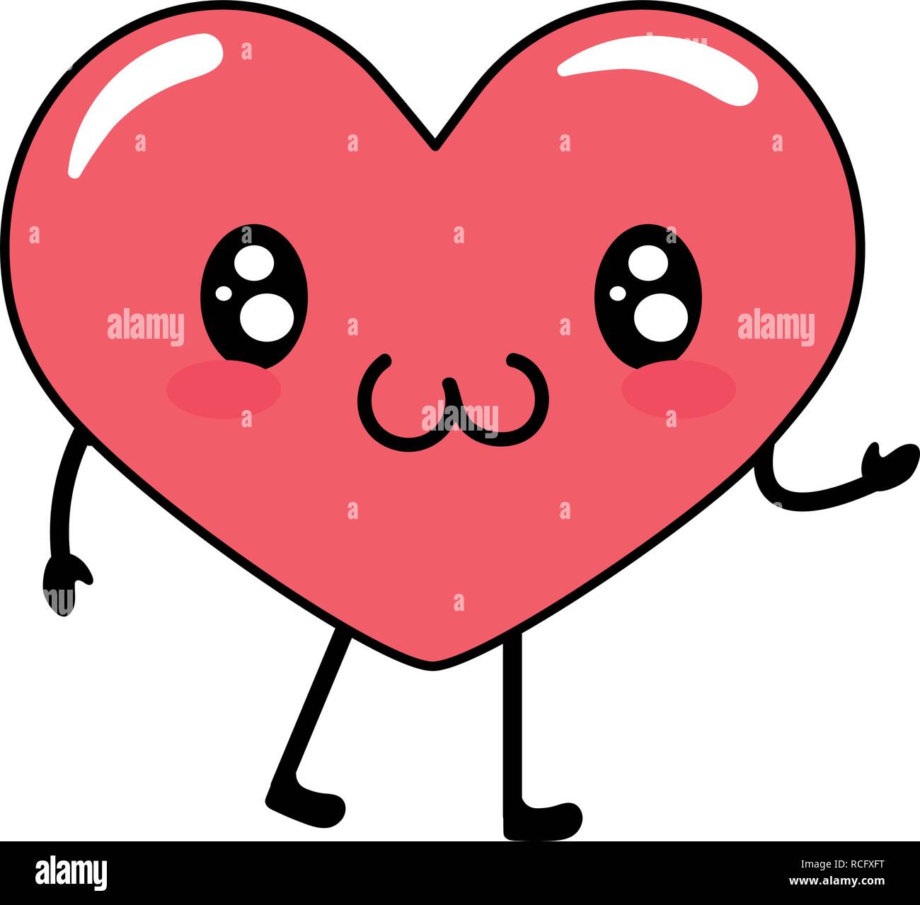 love heart cartoon Stock Vector Image & Art - Alamy