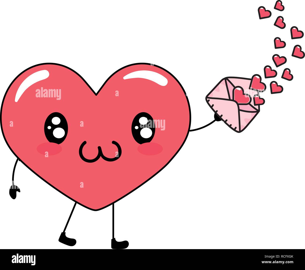 love heart cartoon Stock Vector Image & Art - Alamy