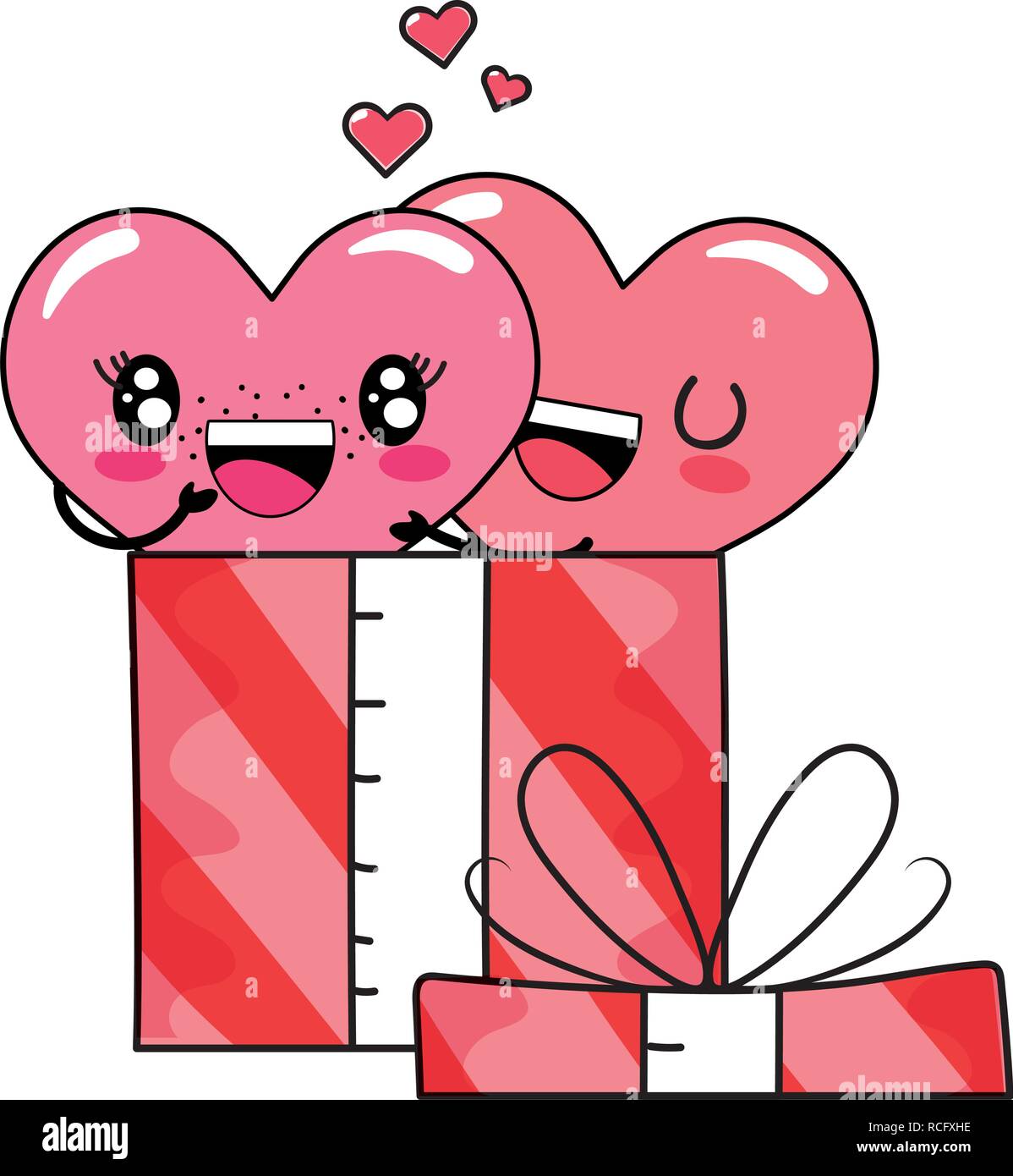love heart couple cartoon Stock Vector Image & Art - Alamy