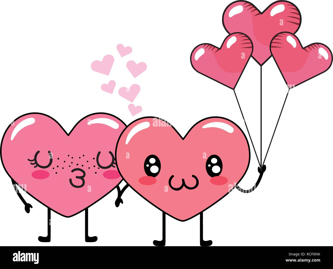 love heart couple cartoon Stock Vector Image & Art - Alamy