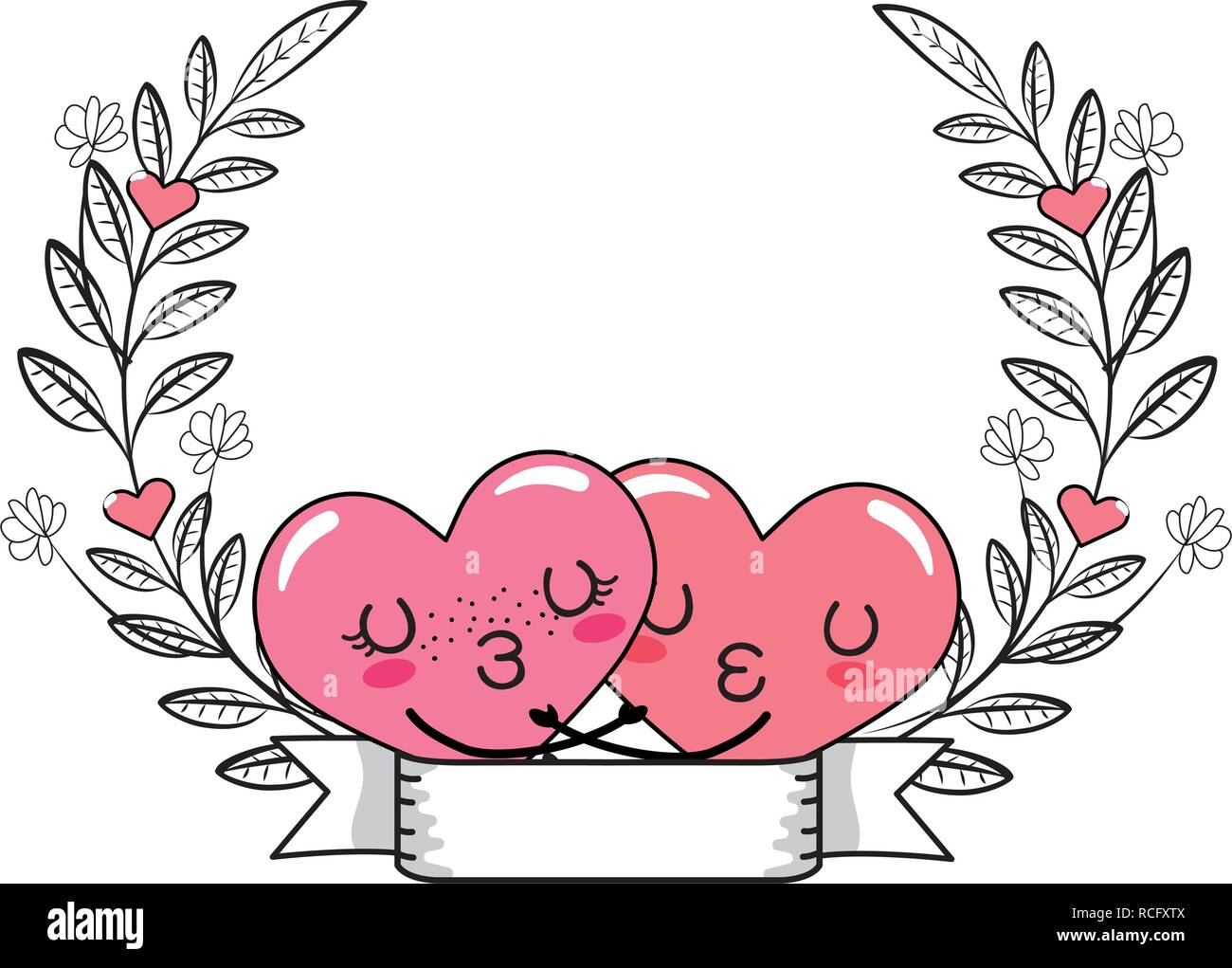 love heart couple cartoon Stock Vector Image & Art - Alamy