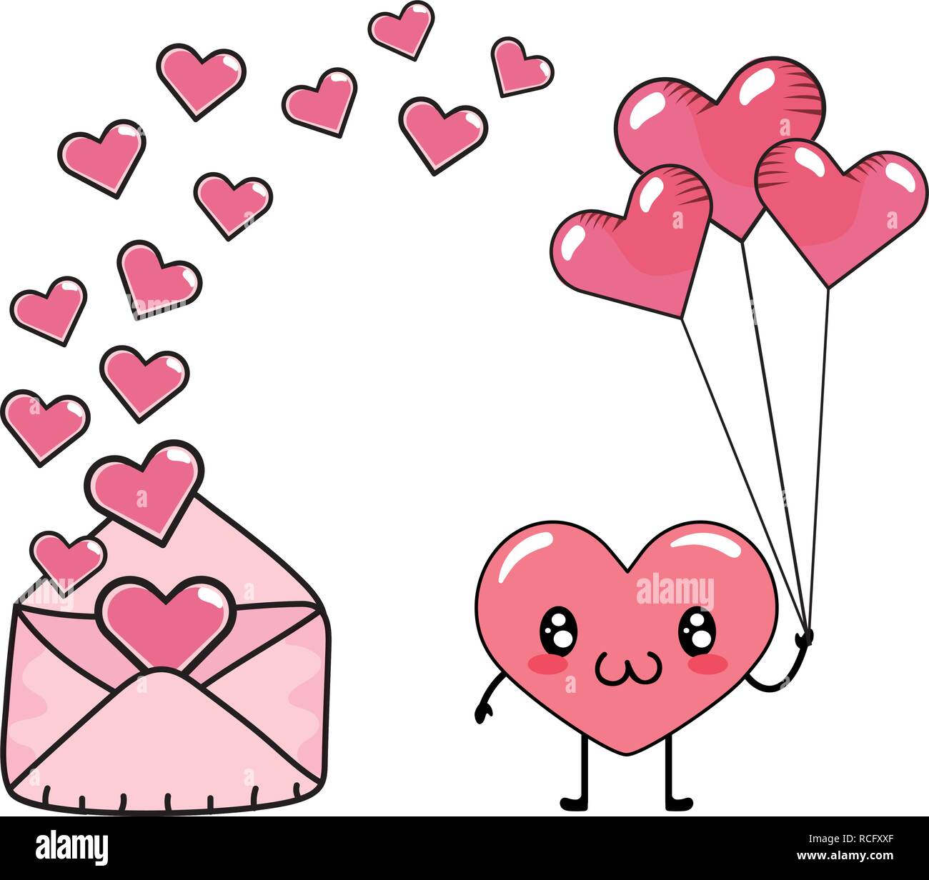 love heart cartoon Stock Vector Image & Art - Alamy