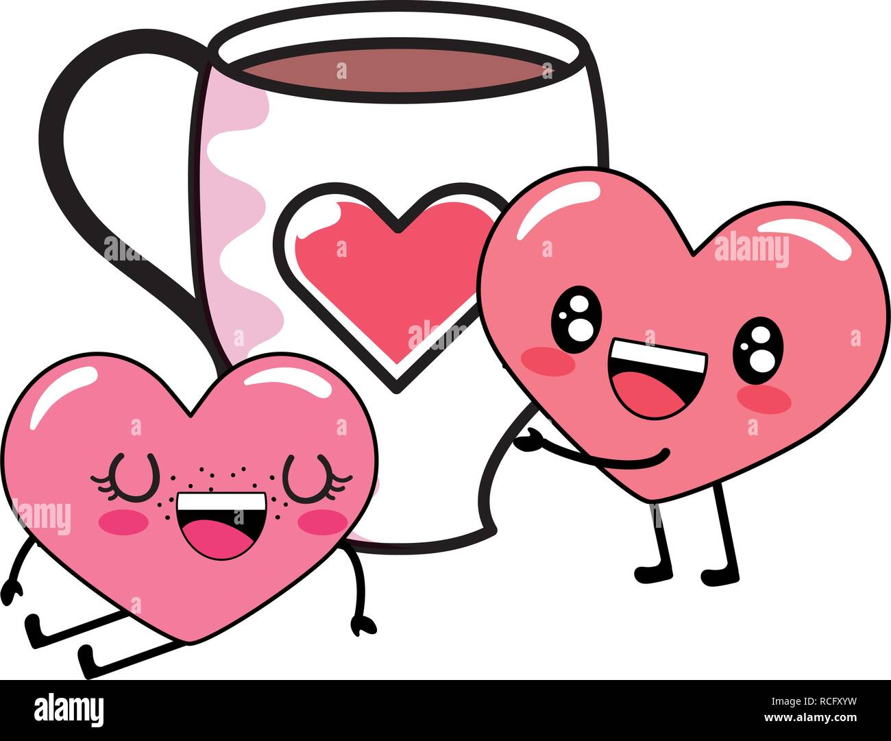 love heart couple cartoon Stock Vector Image & Art - Alamy