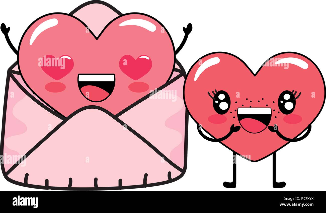 love heart couple cartoon Stock Vector Image & Art - Alamy