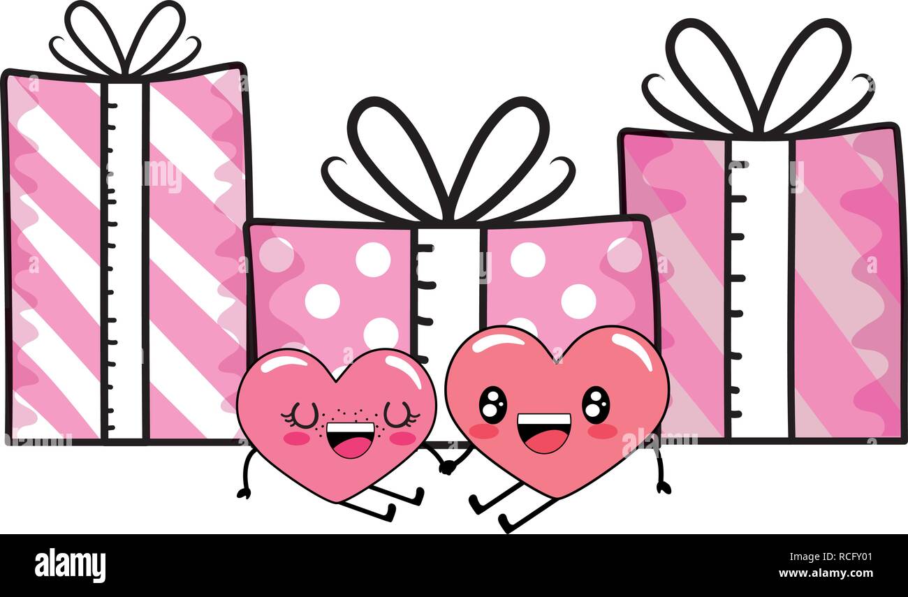 love heart couple cartoon Stock Vector Image & Art - Alamy