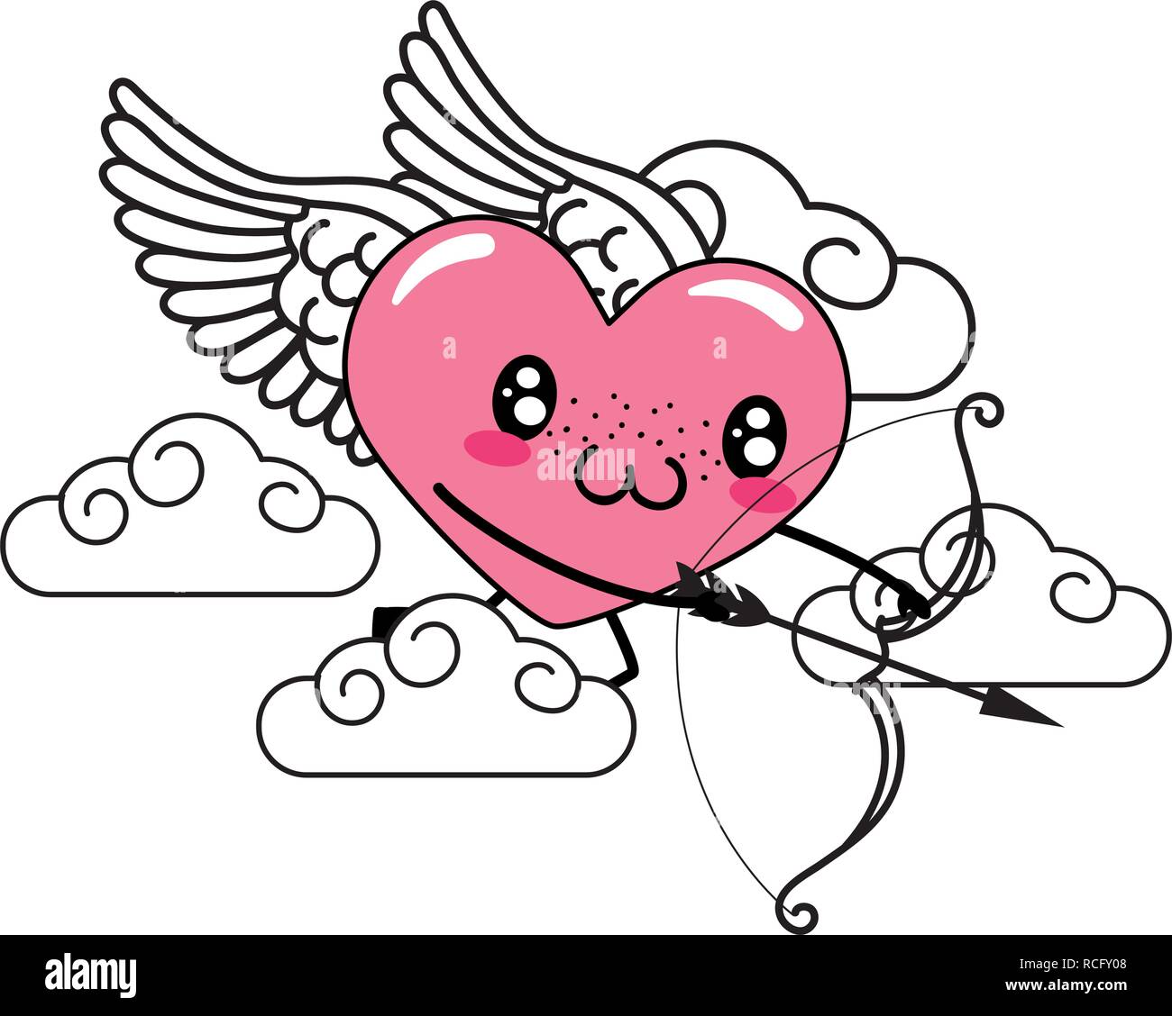 love heart cartoon Stock Vector Image & Art - Alamy