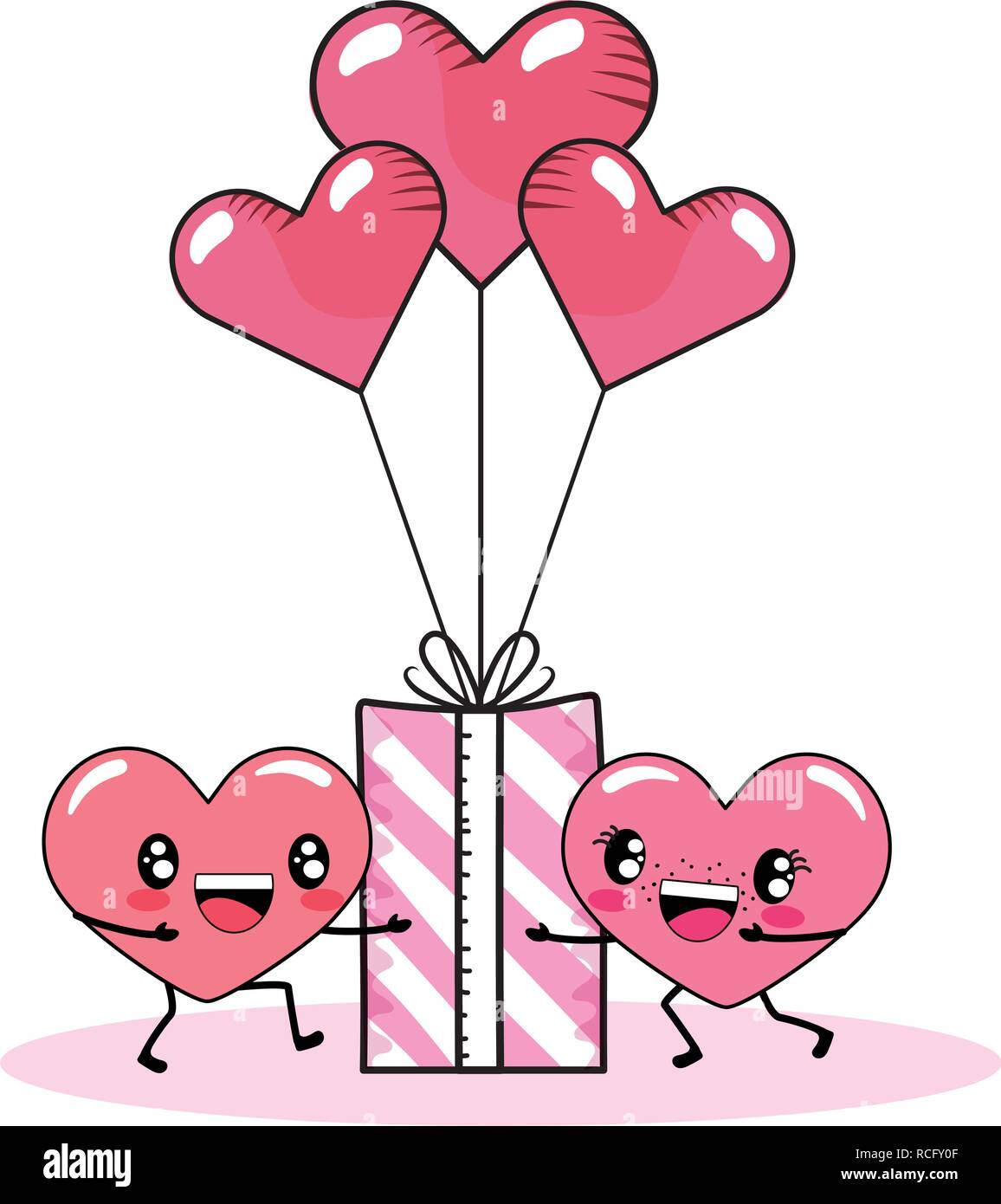 love heart couple cartoon Stock Vector Image & Art - Alamy