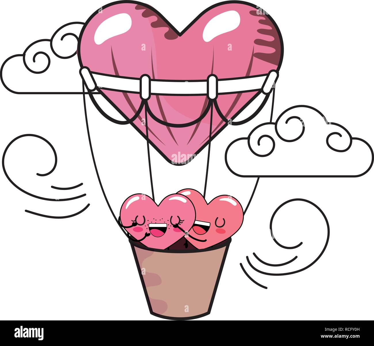 love heart couple cartoon Stock Vector Image & Art - Alamy