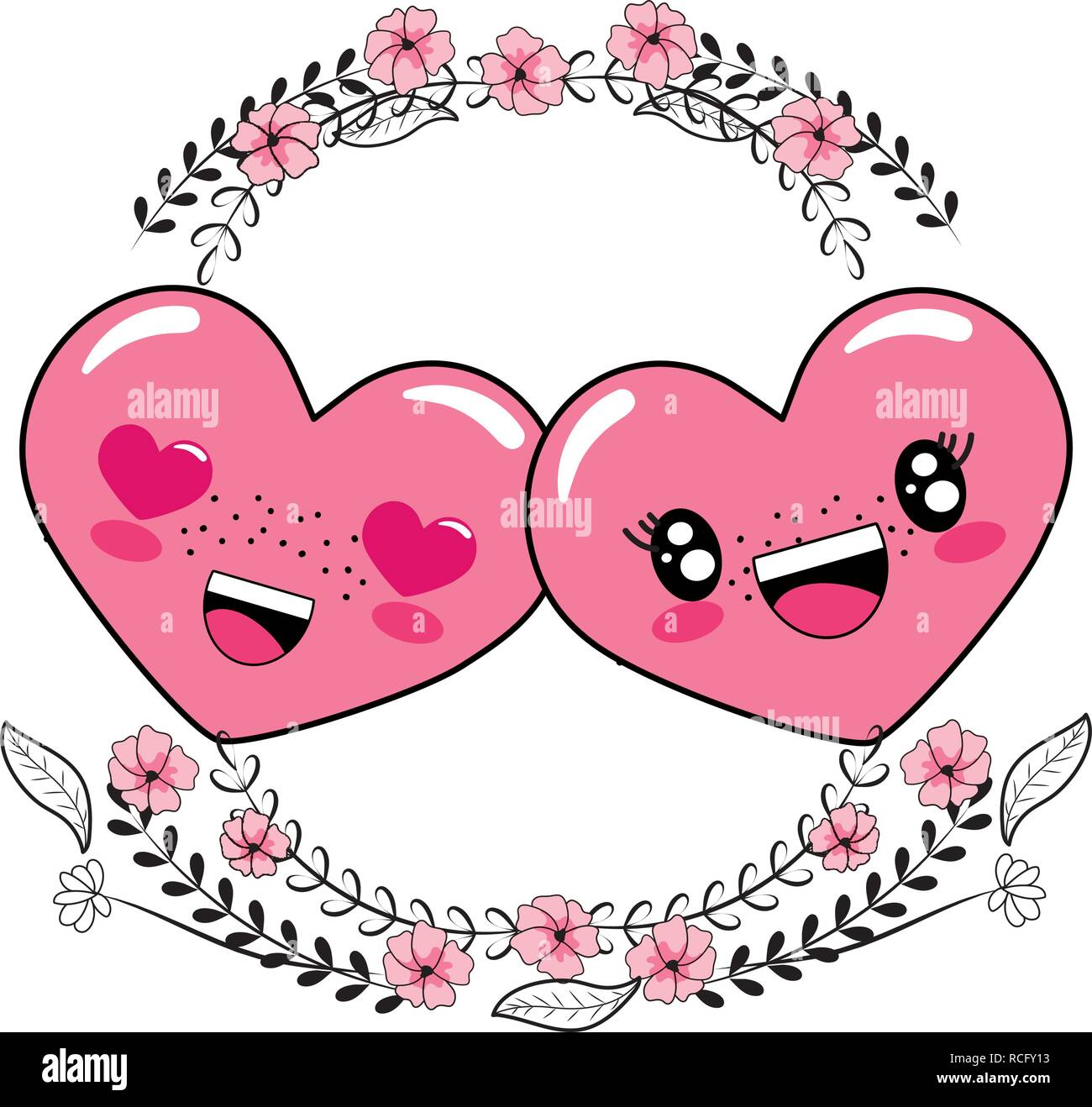 love heart couple cartoon Stock Vector Image & Art - Alamy