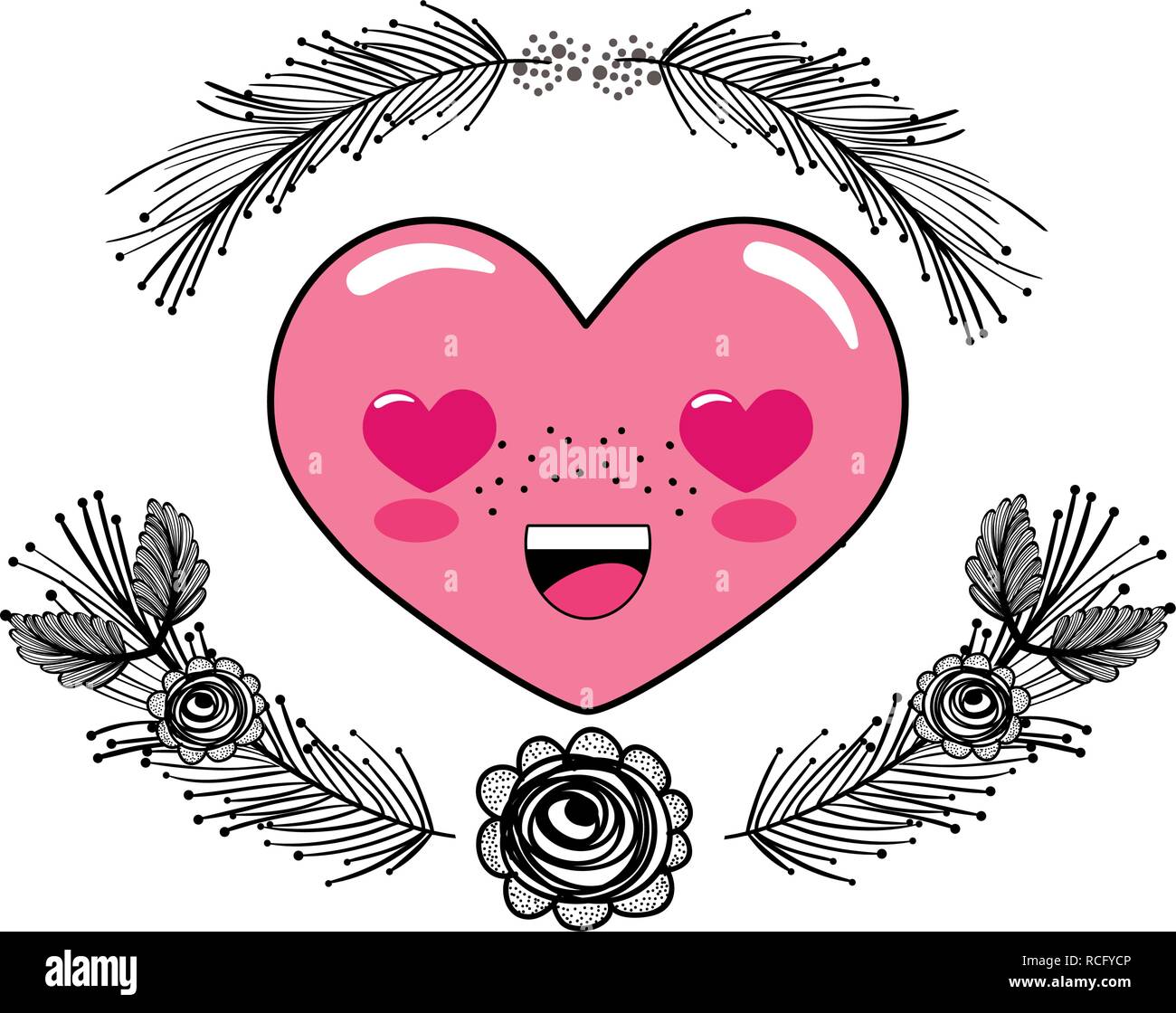 love heart cartoon Stock Vector Image & Art - Alamy