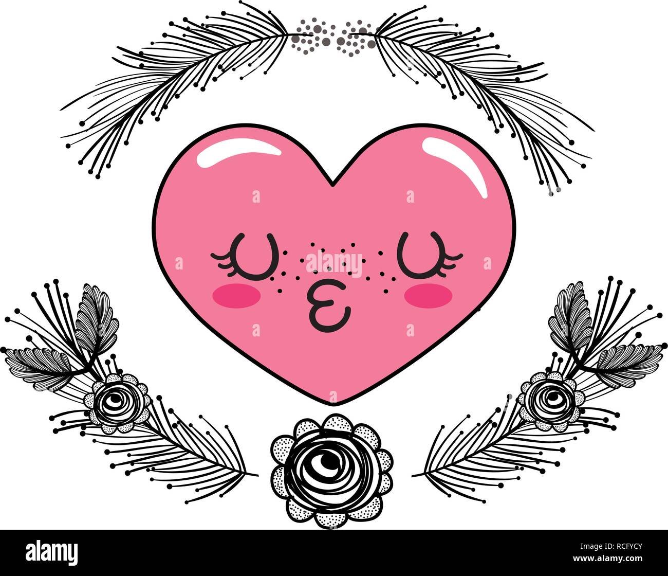 love heart cartoon Stock Vector Image & Art - Alamy