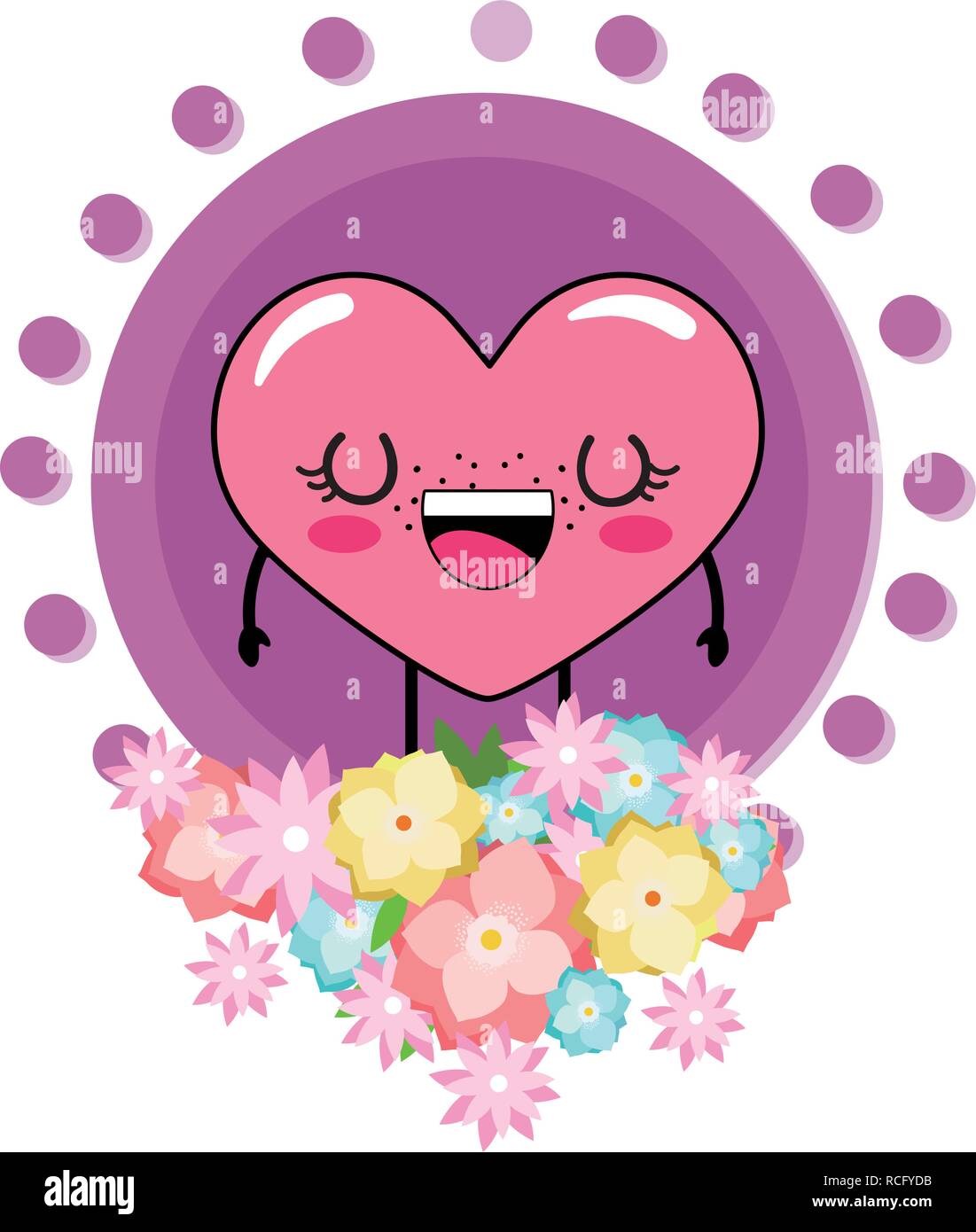 love heart cartoon Stock Vector Image & Art - Alamy