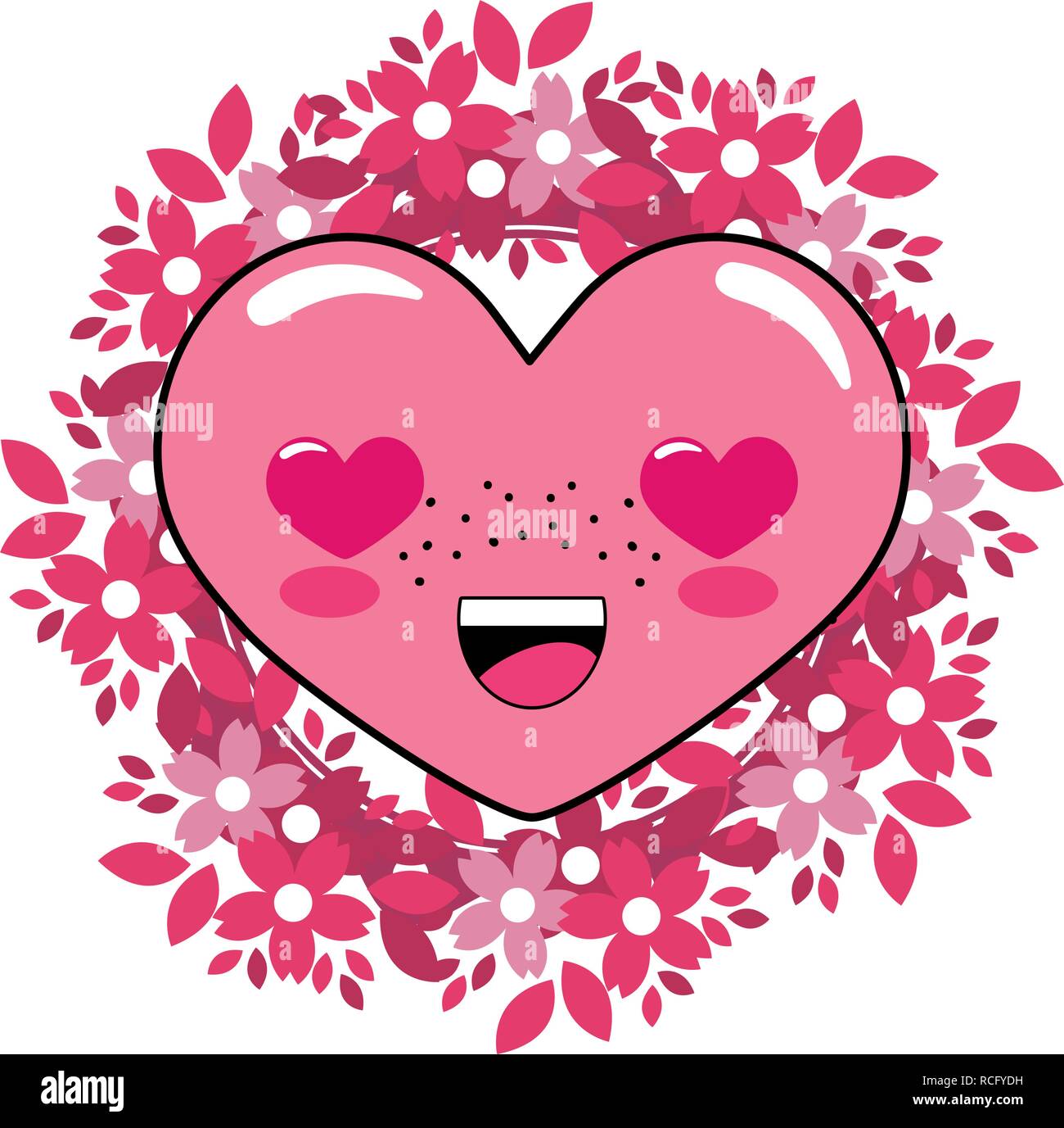 love heart cartoon Stock Vector Image & Art - Alamy