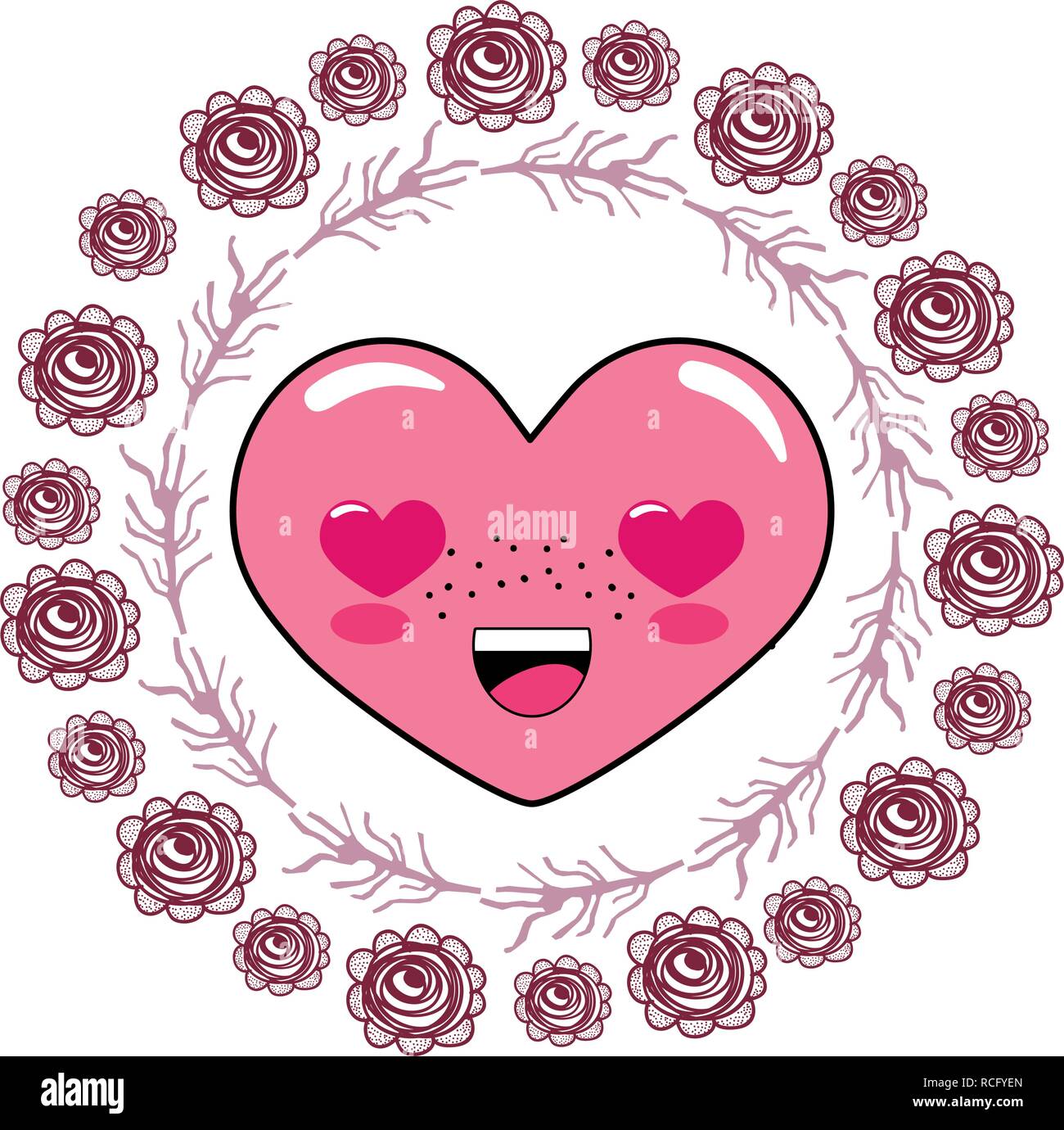 love heart cartoon Stock Vector Image & Art - Alamy