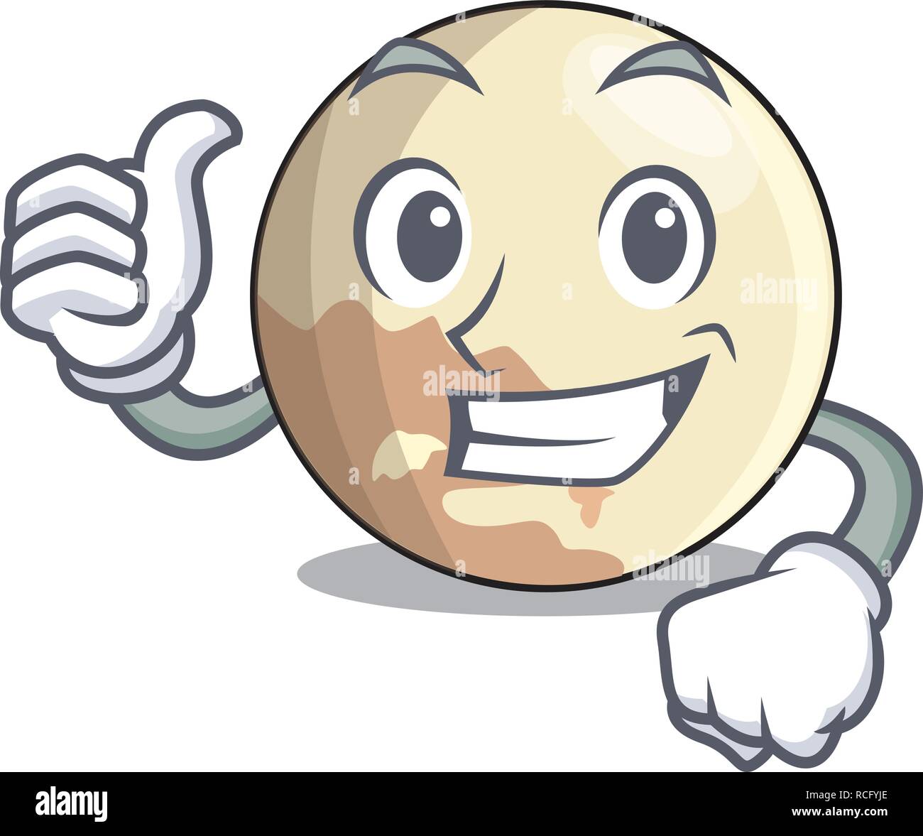 Thumbs up image of planet pluto in character Stock Vector Image & Art ...