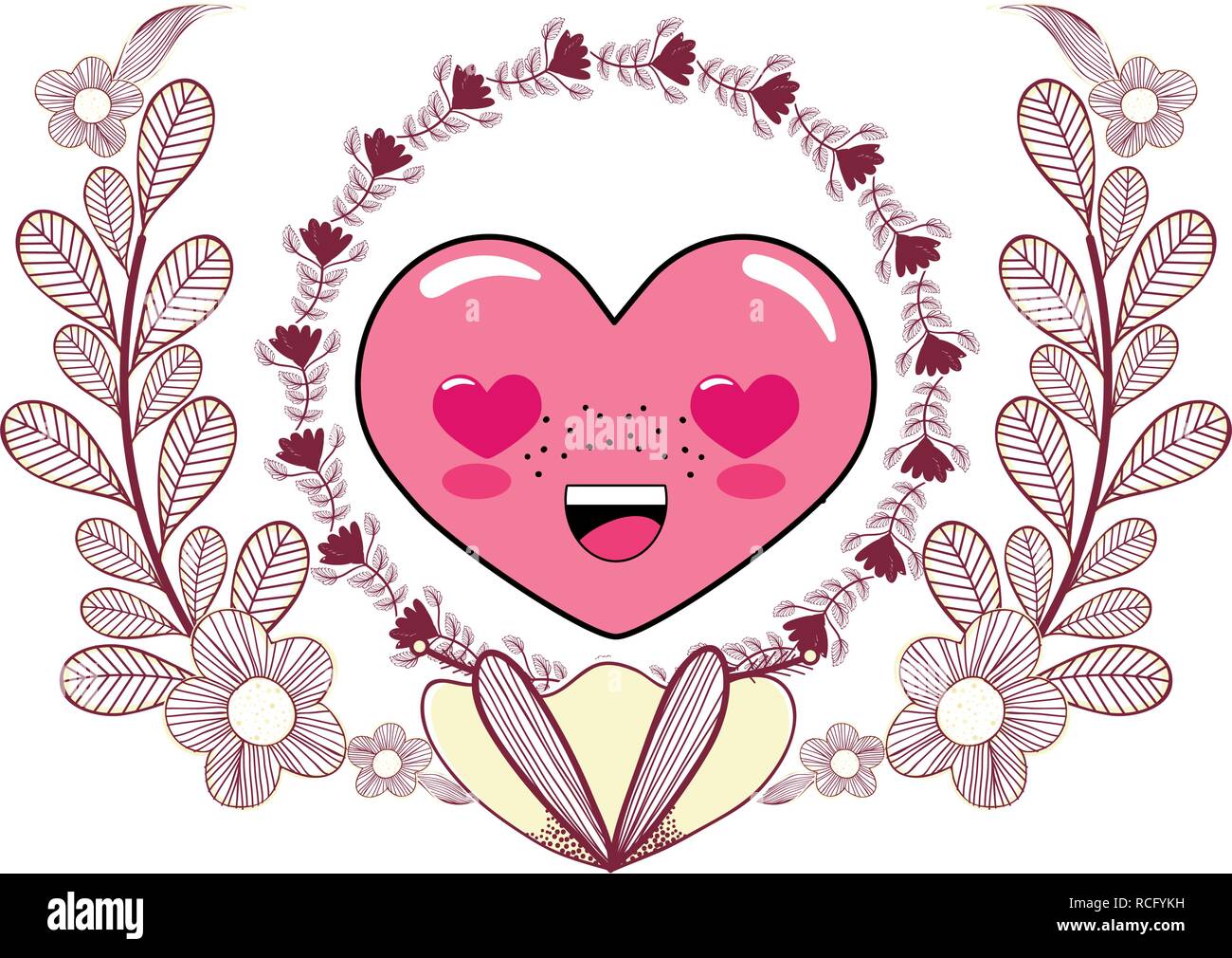 love heart cartoon Stock Vector Image & Art - Alamy