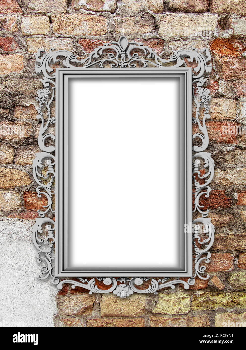 Empty Silver Picture Frame