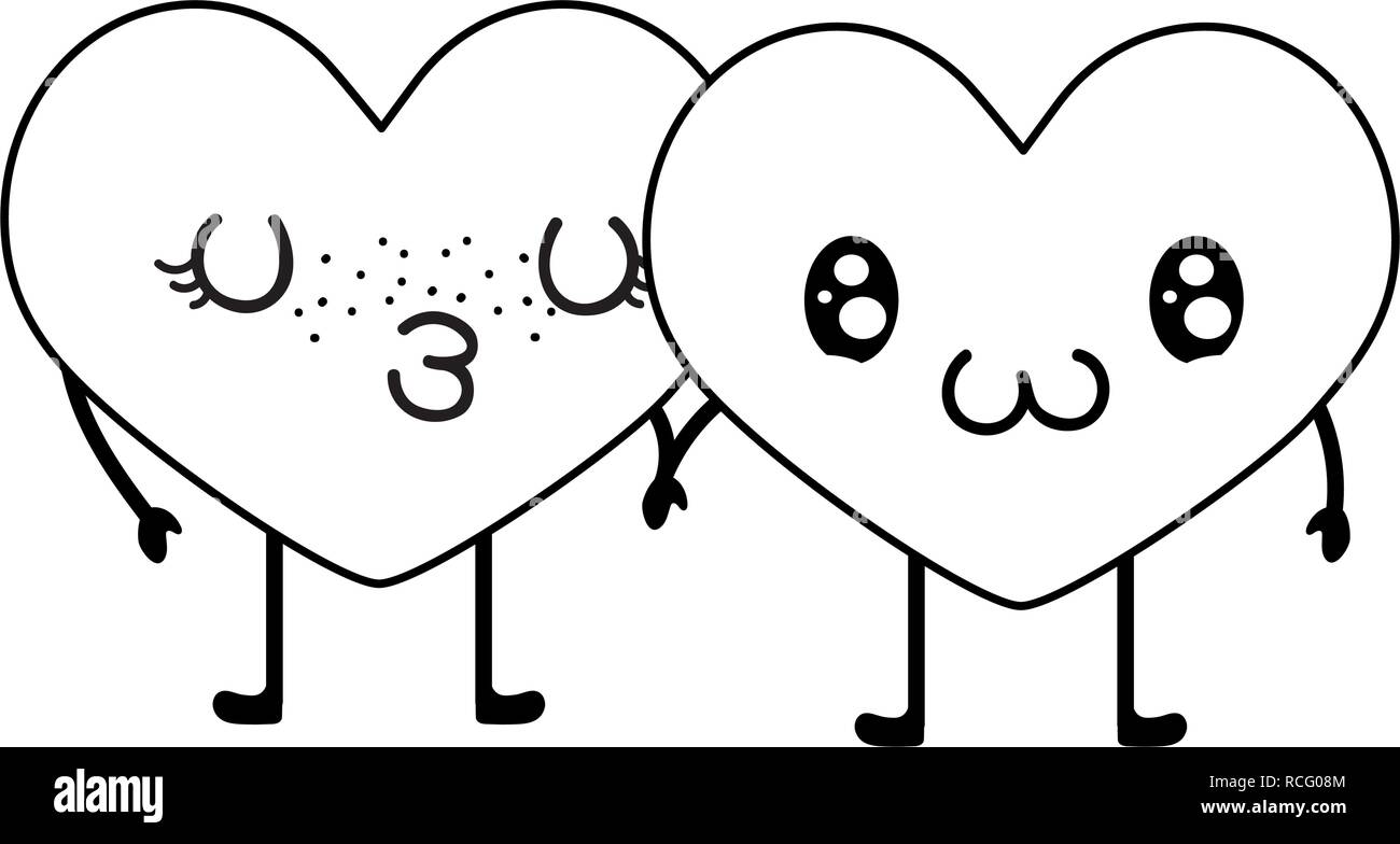 love heart couple cartoon Stock Vector Image & Art - Alamy