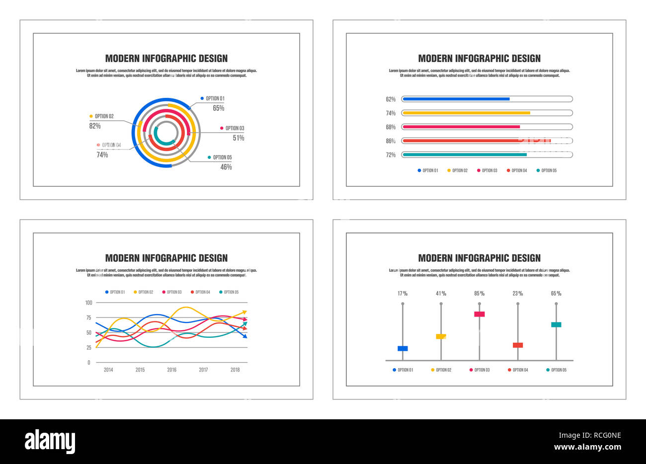 Modern elements infographics template hi-res stock photography and ...