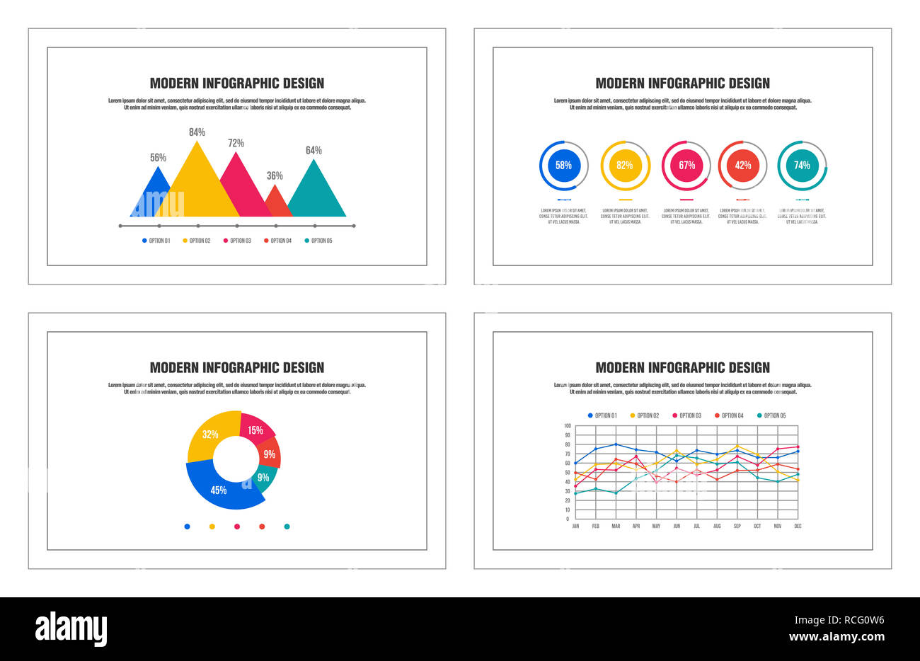 Infographic template presentation diagram report Cut Out Stock Images ...
