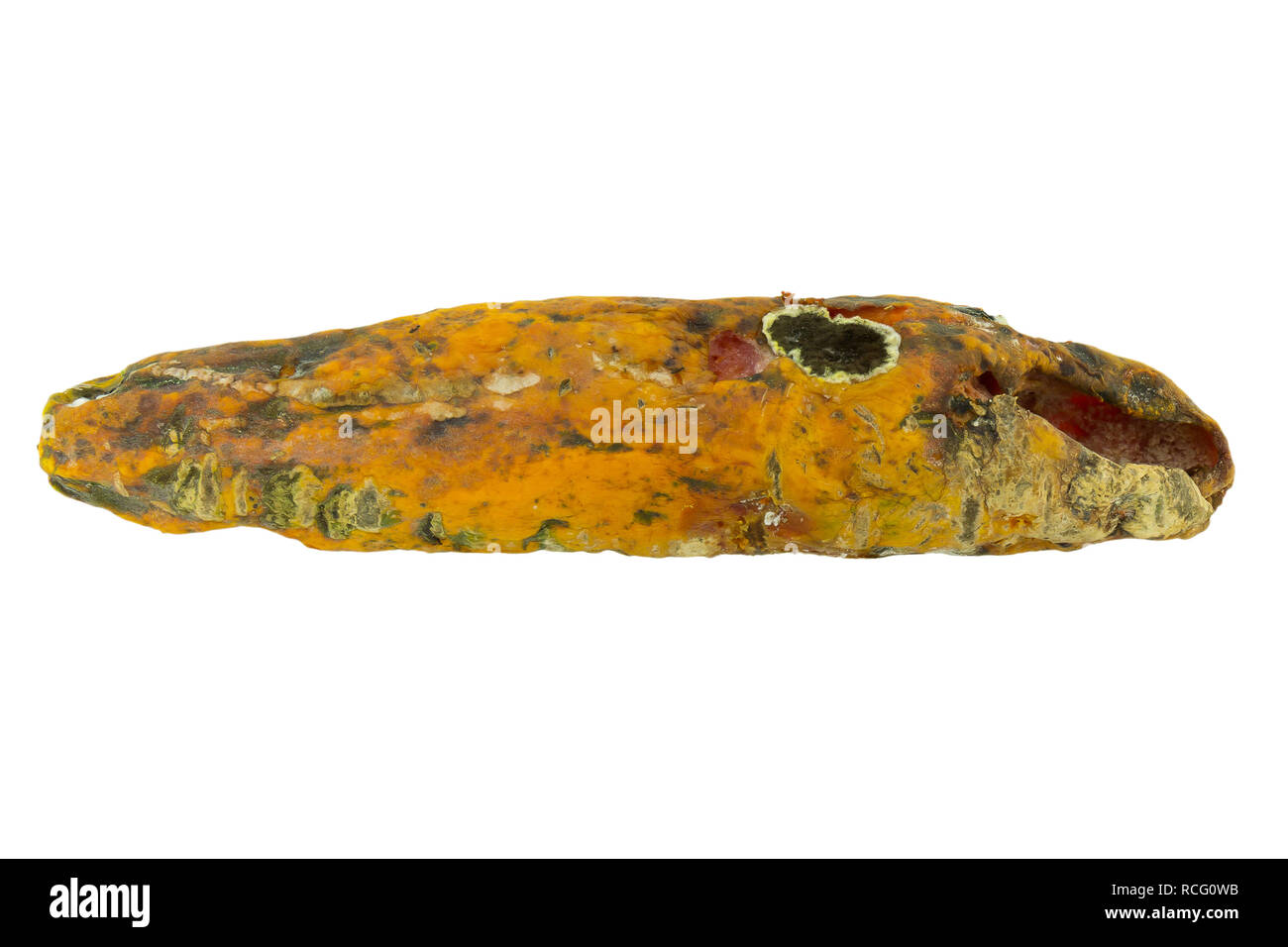 rotten papaya on white isolate background Stock Photo - Alamy