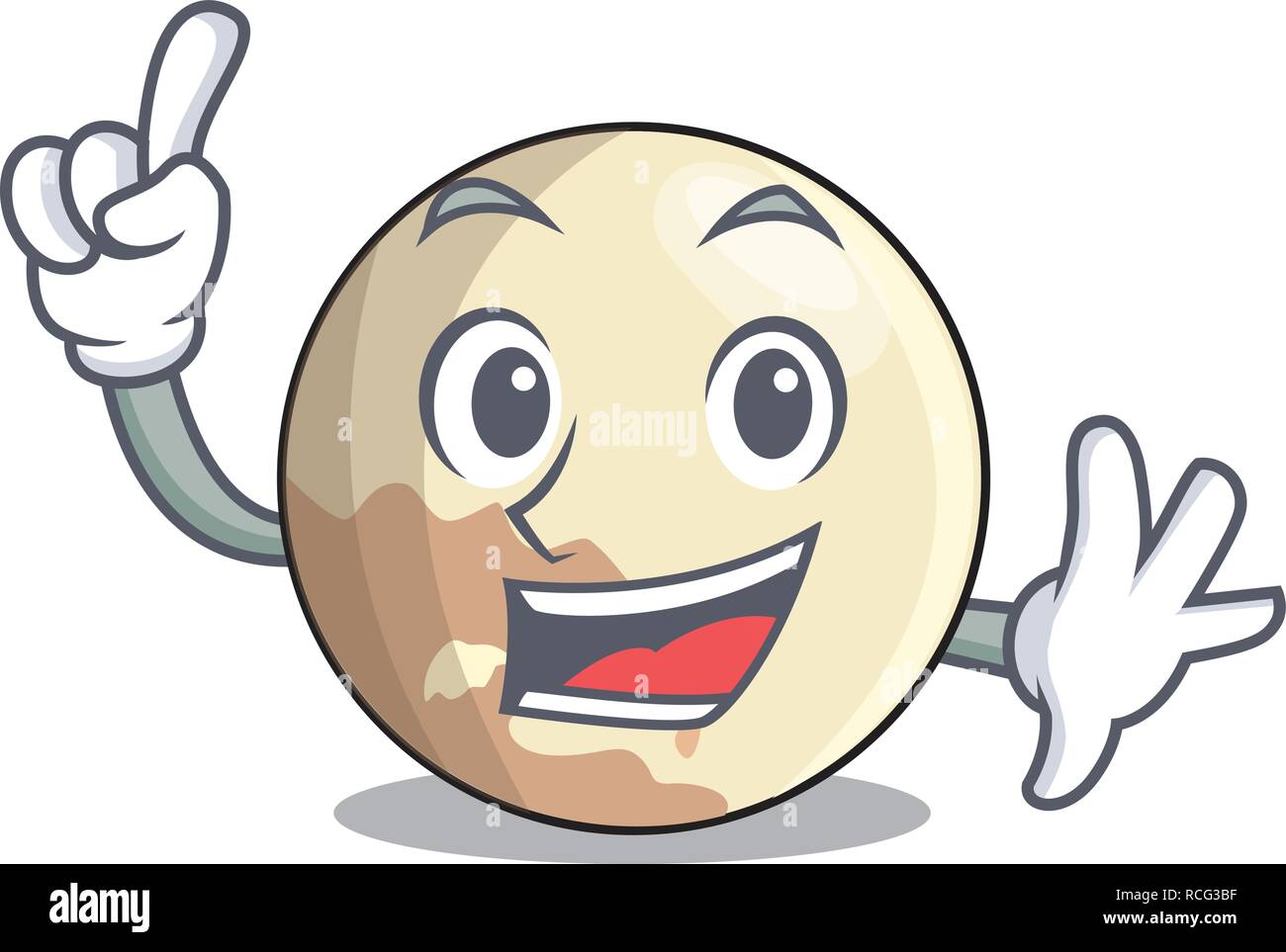 Finger Pluto planet isolated in with mascot Stock Vector Image & Art ...