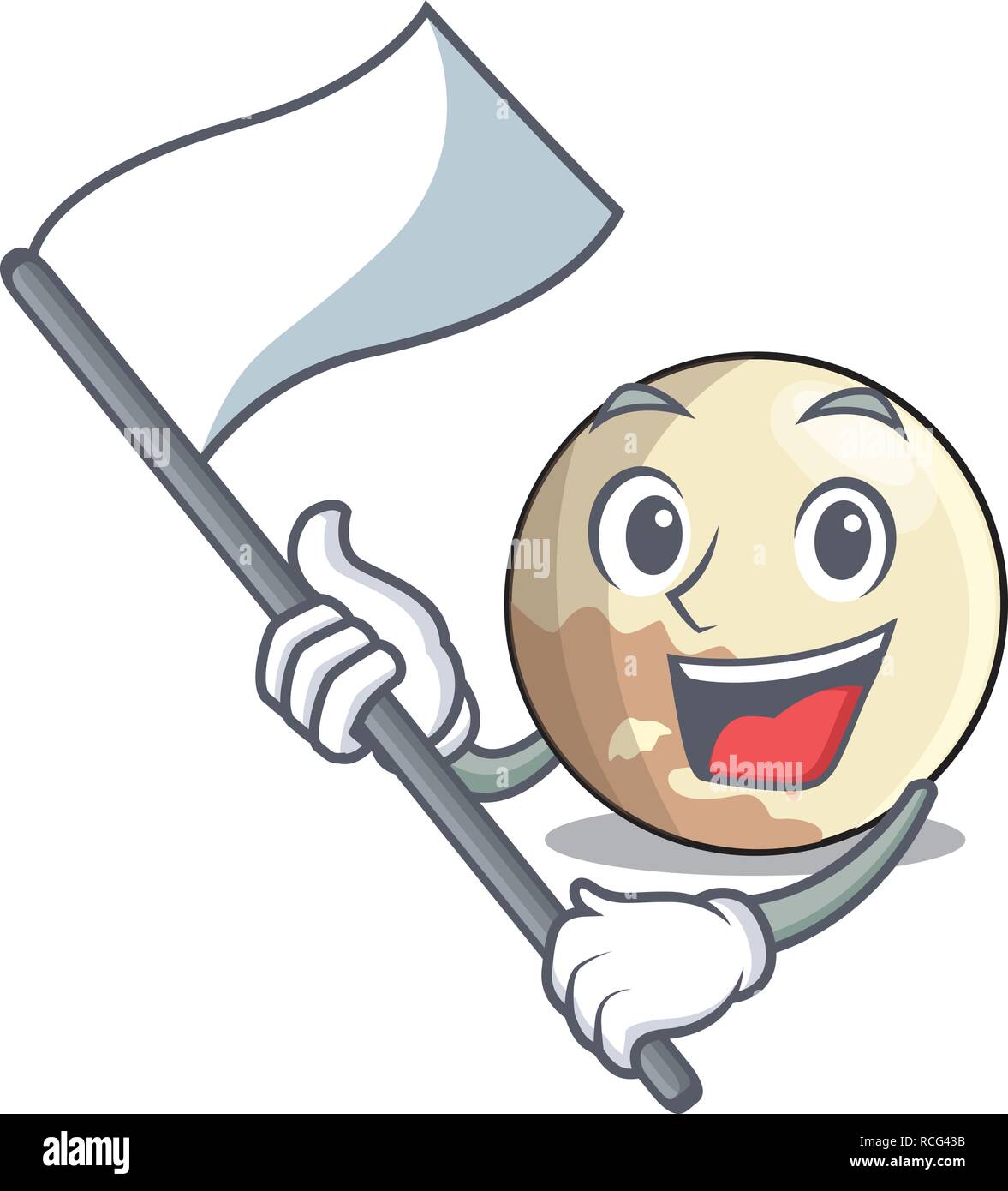 With flag Pluto planet isolated in with mascot Stock Vector Image & Art ...