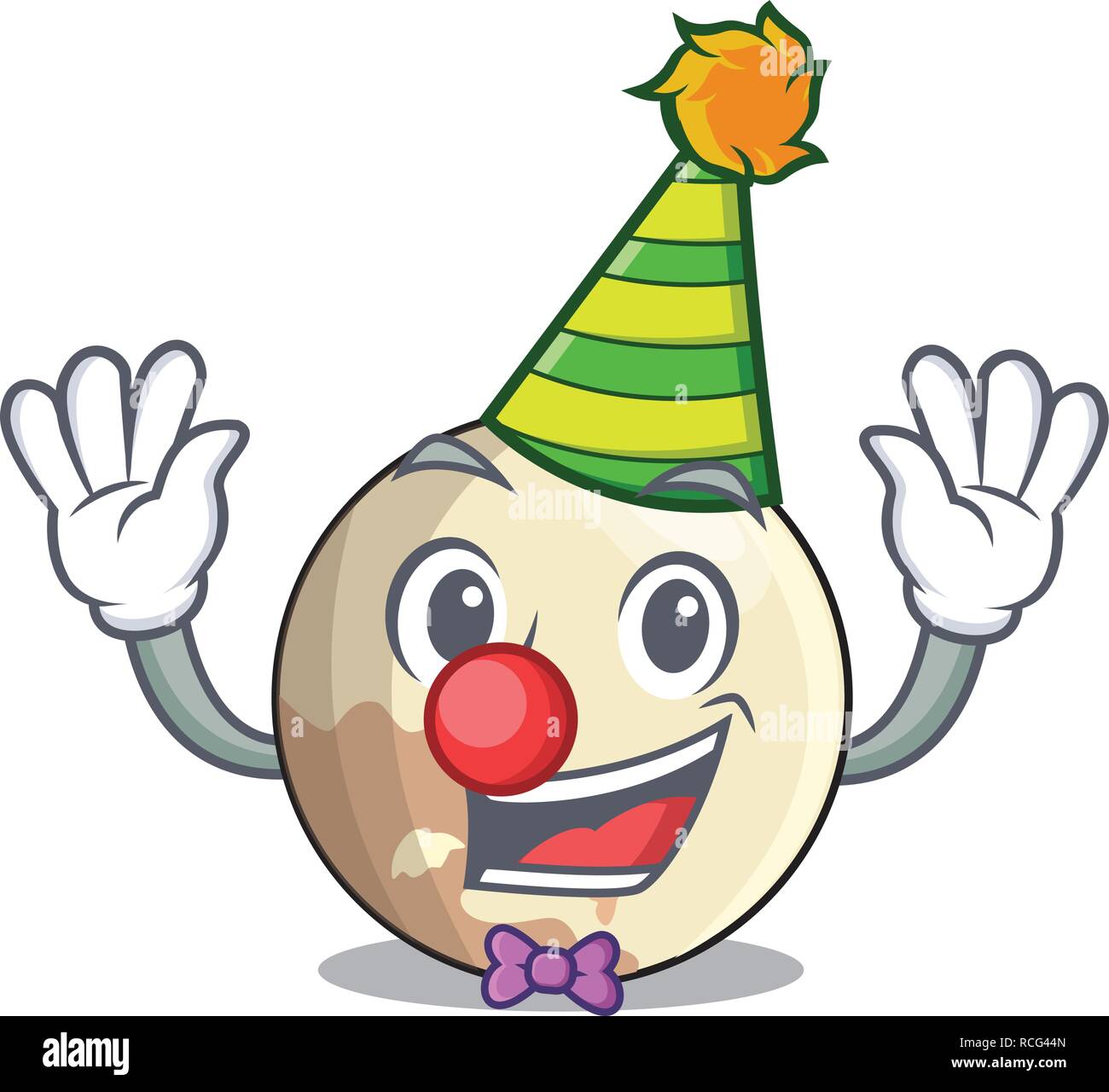 Clown Pluto planet isolated in with mascot Stock Vector Image & Art - Alamy