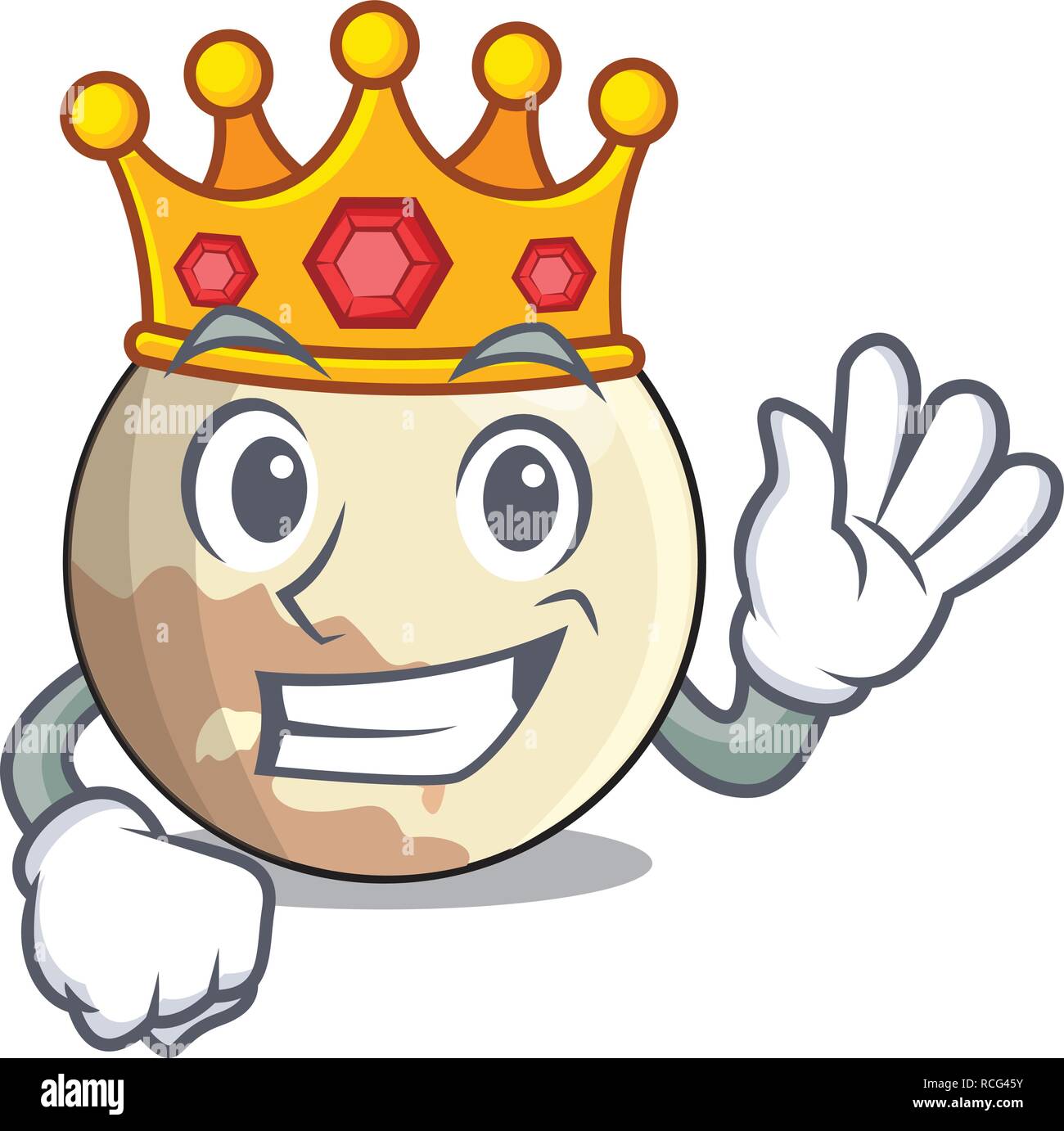 King Pluto planet isolated in with mascot Stock Vector Image & Art - Alamy