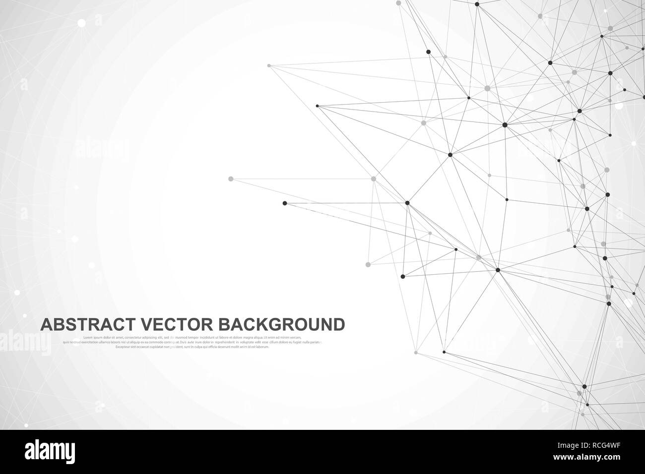 Networking connect technology abstract concept. Global network connections with points and lines ...