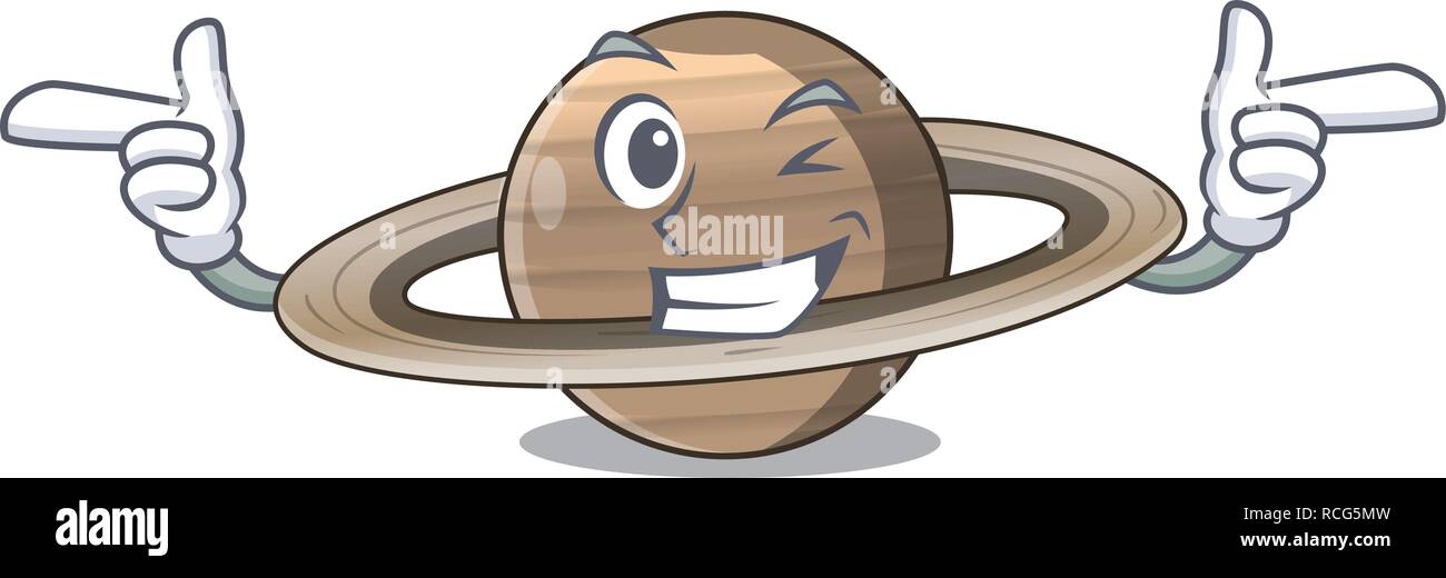 Wink image of planet saturn in character Stock Vector Image & Art - Alamy