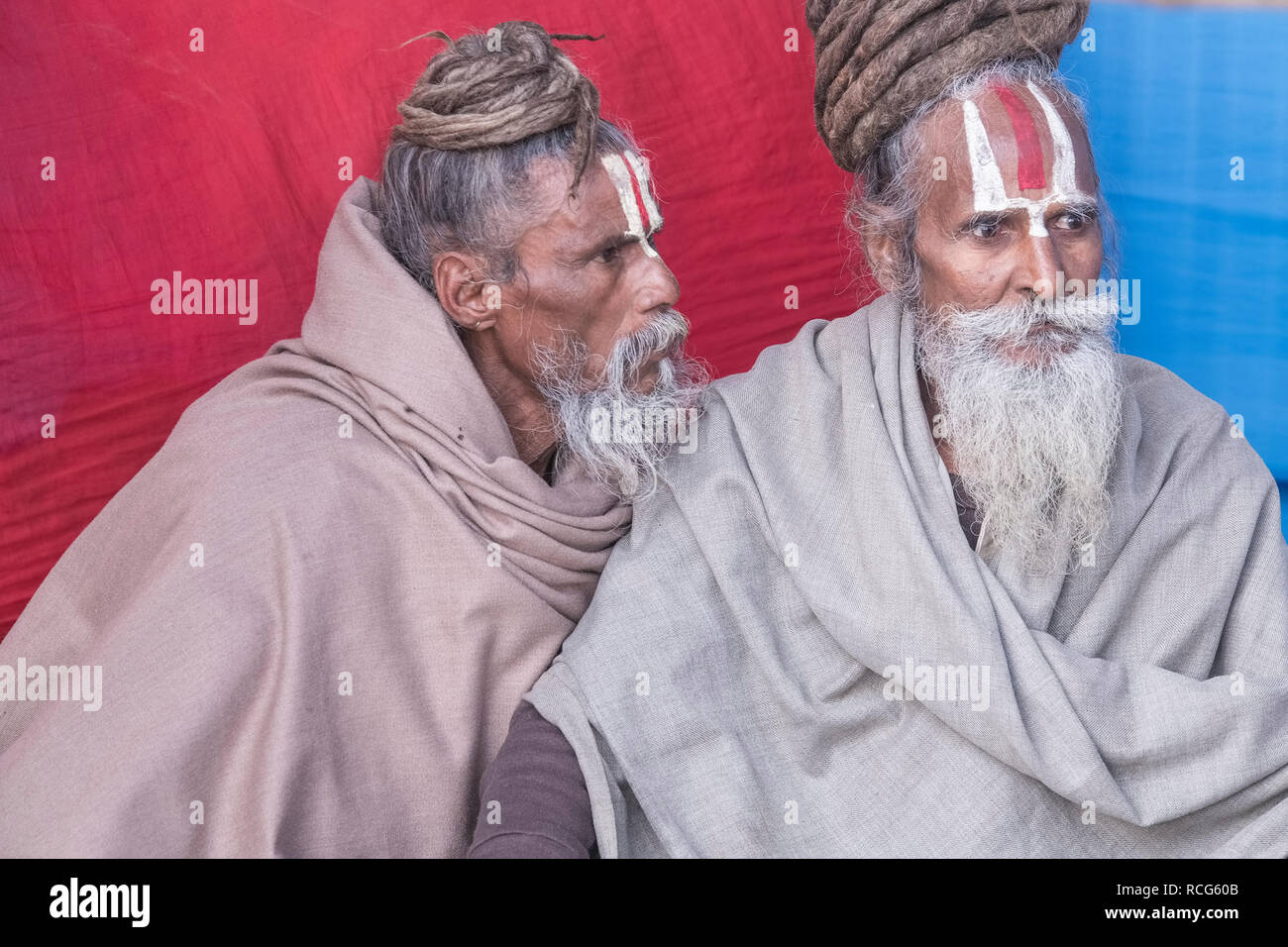 Two indian sadus hi-res stock photography and images - Alamy