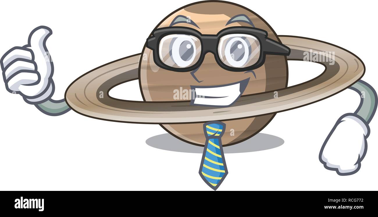 Businessman image of planet saturn in character Stock Vector Image ...