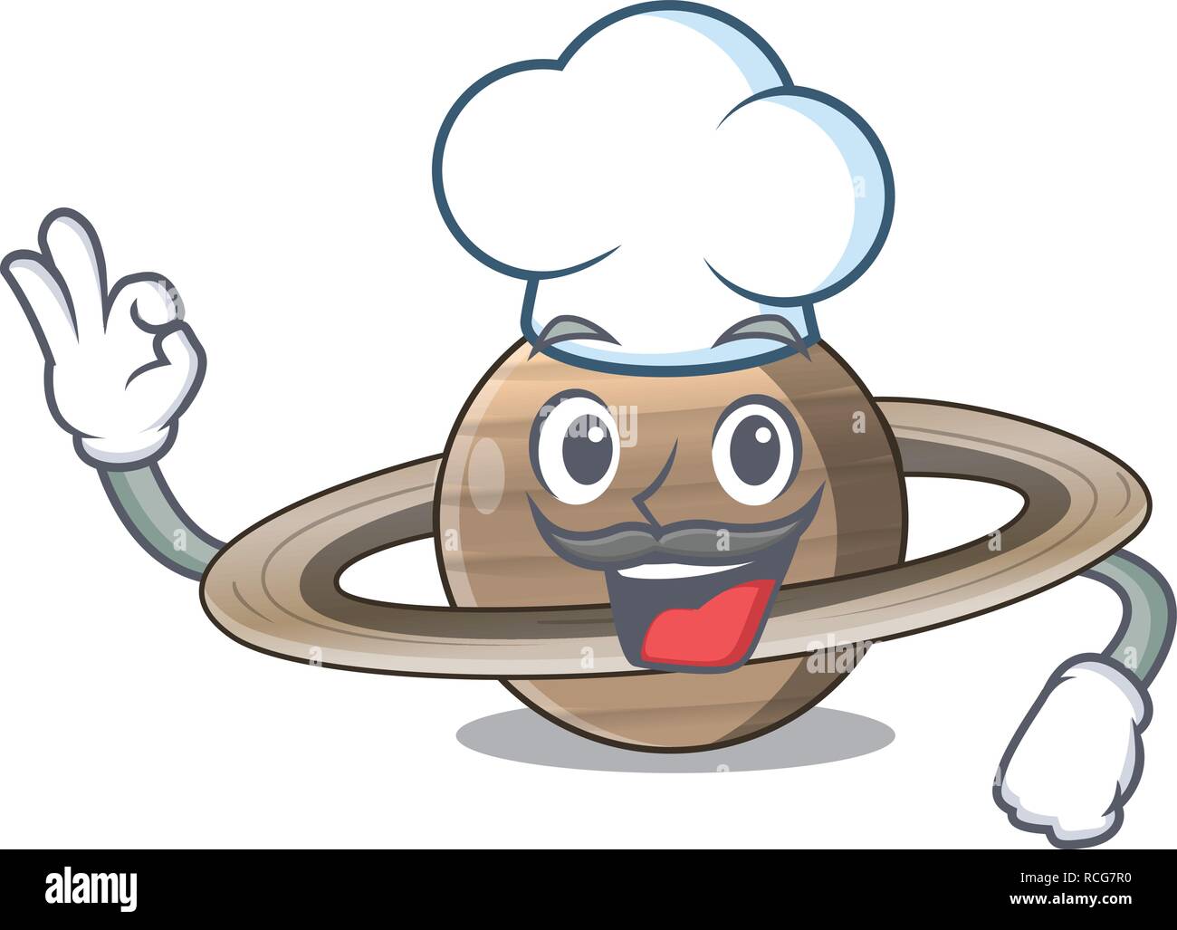 Chef image of planet saturn in character Stock Vector Image & Art - Alamy