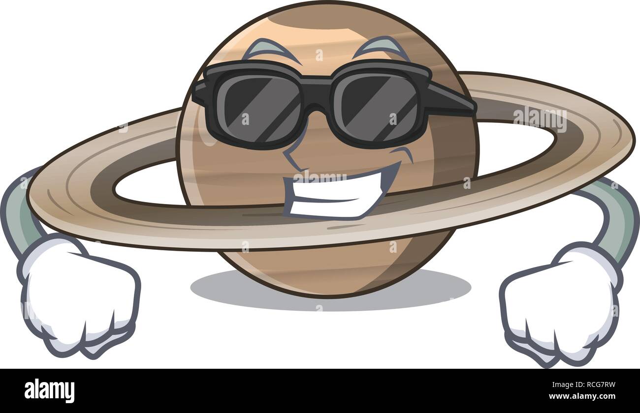 Super cool image of planet saturn in character Stock Vector Image & Art ...