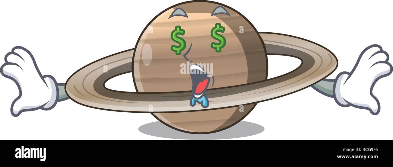 Money eye planet saturn above the sky cartoon Stock Vector Image & Art ...